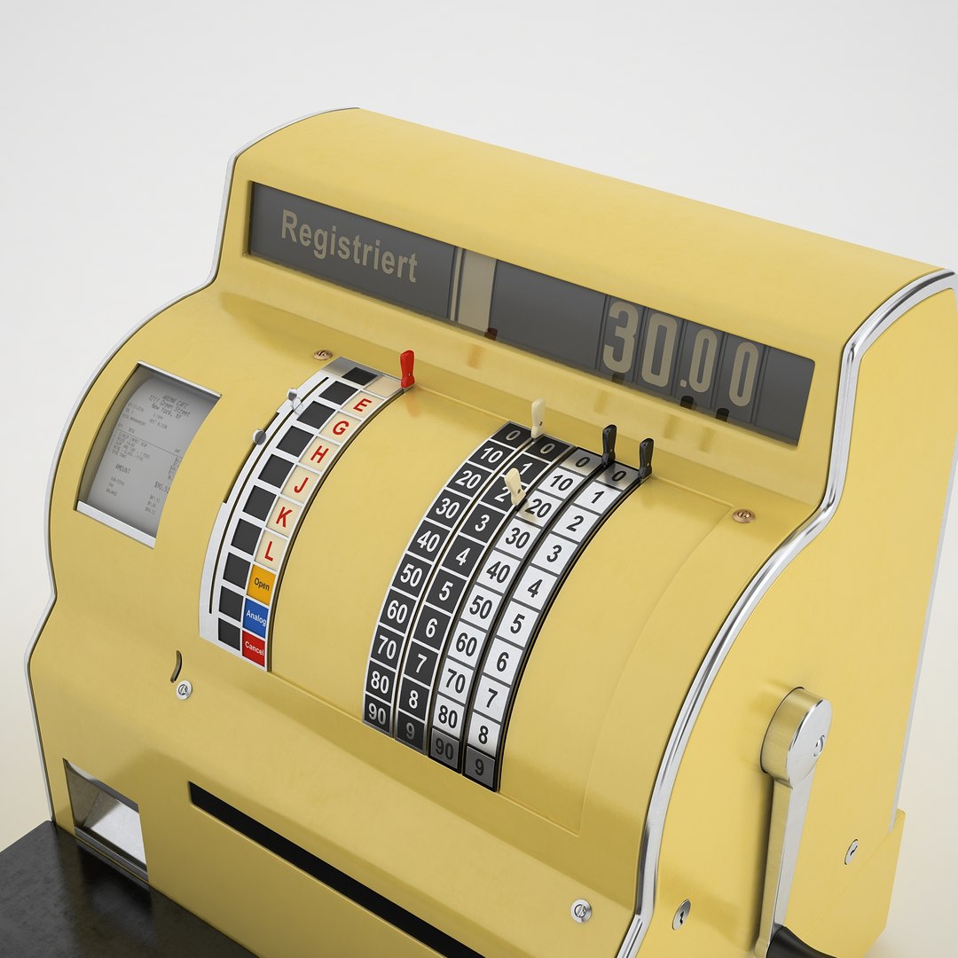 Retro Cash Register 3D Model - TurboSquid 1221128