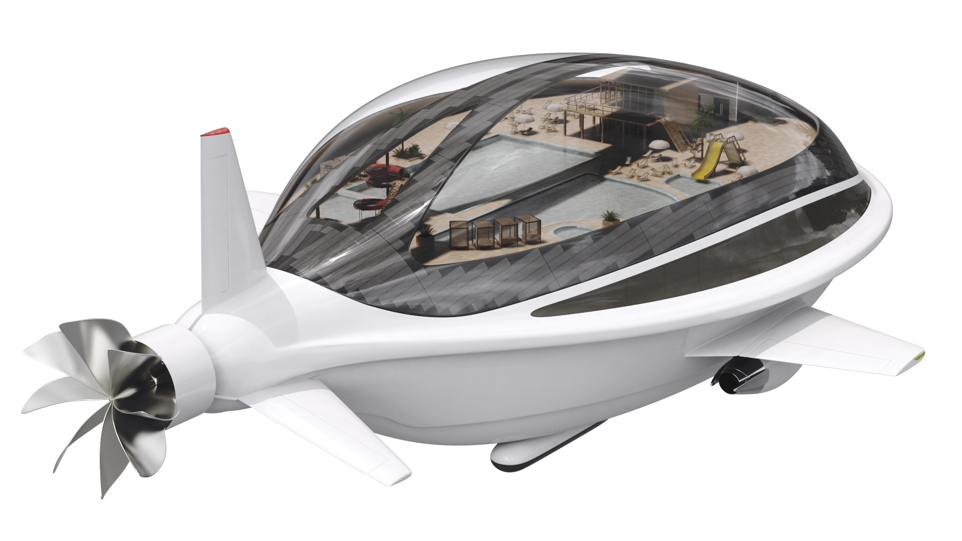 3D Futuristic Airship Concept Model - TurboSquid 1991617