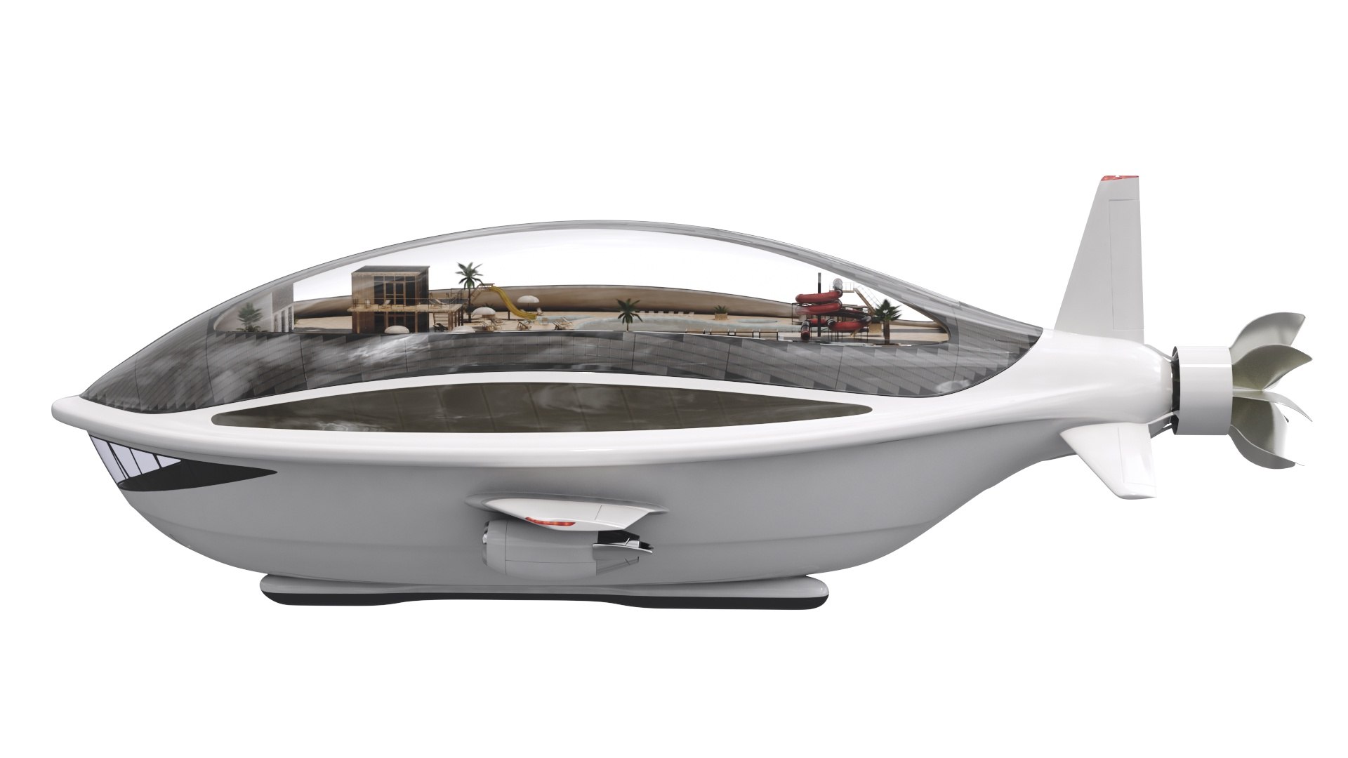 3D Futuristic Airship Concept Model - TurboSquid 1991617