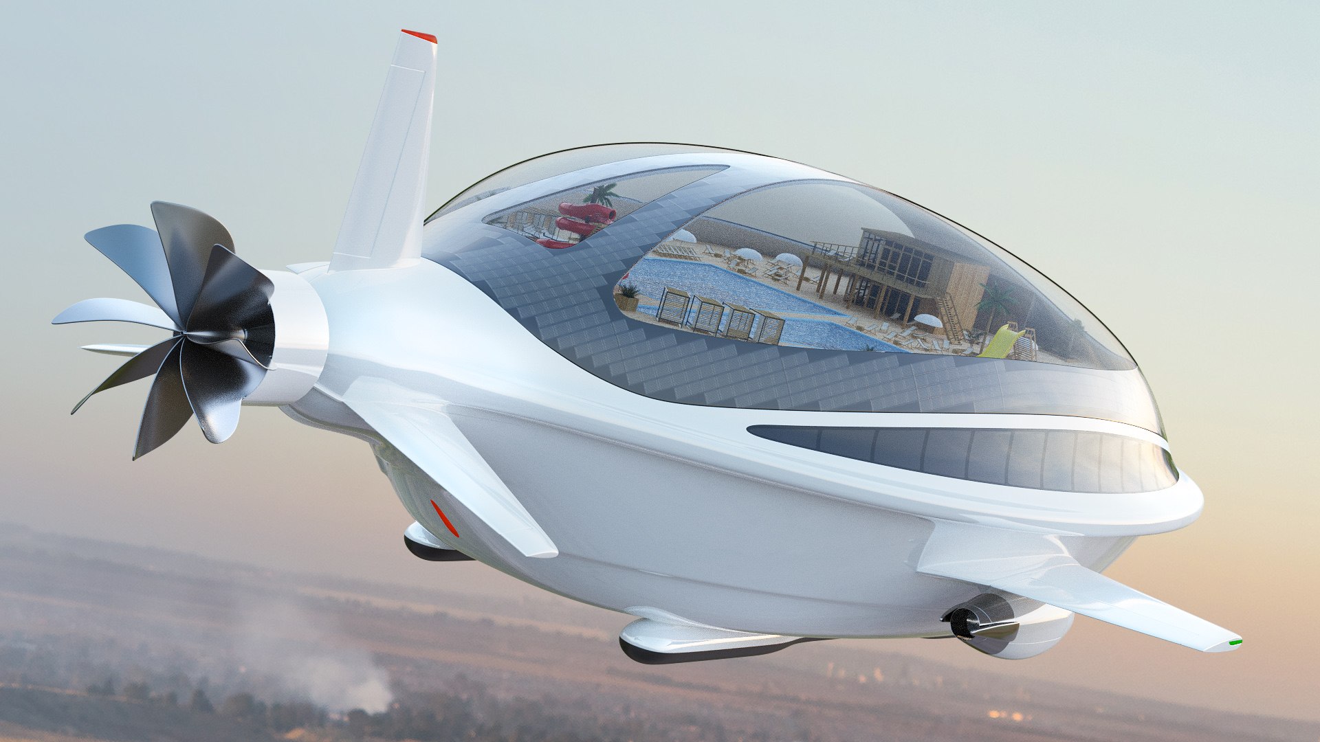 3D Futuristic Airship Concept Model - TurboSquid 1991617