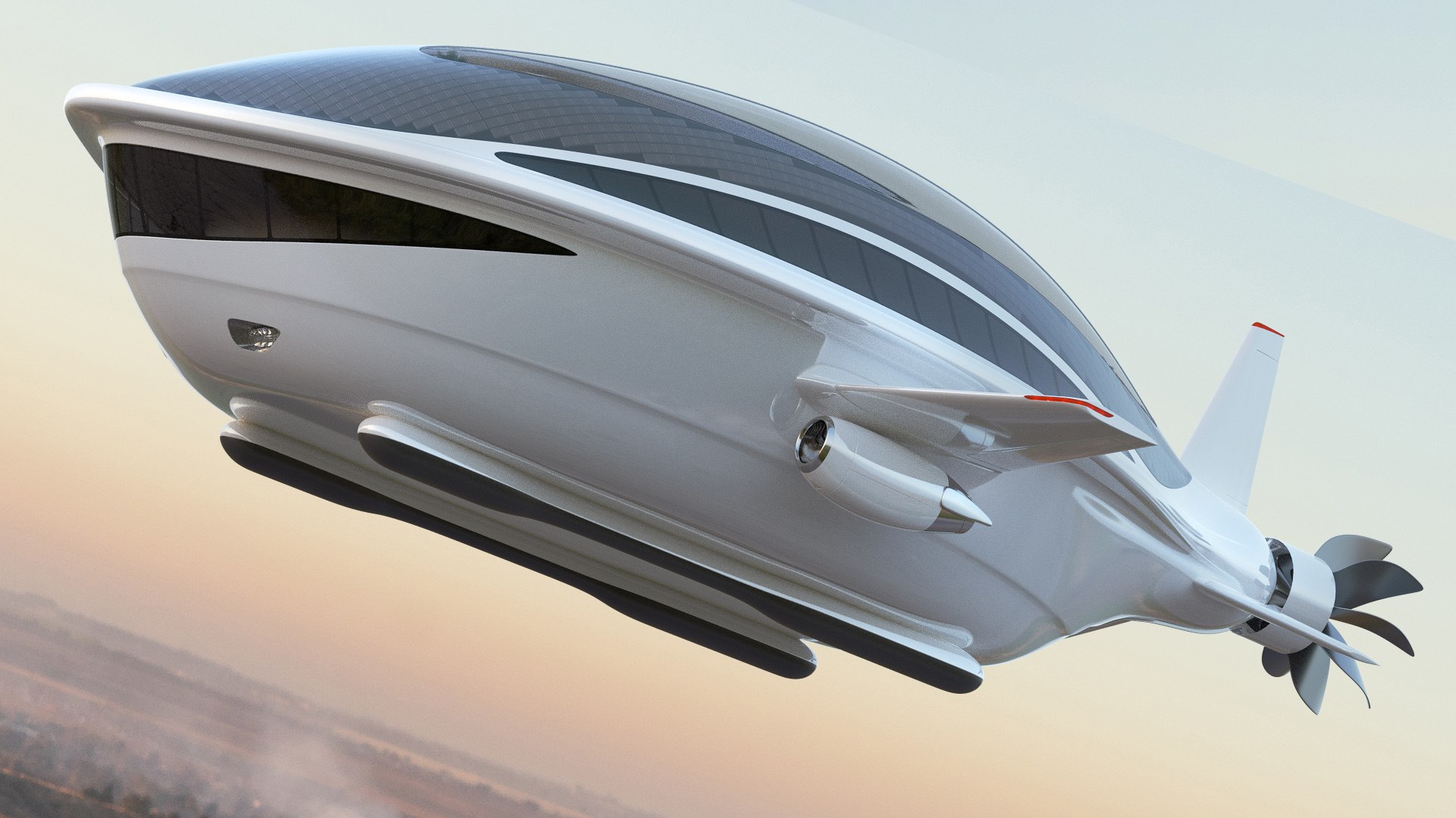 3D Futuristic Airship Concept Model - TurboSquid 1991617