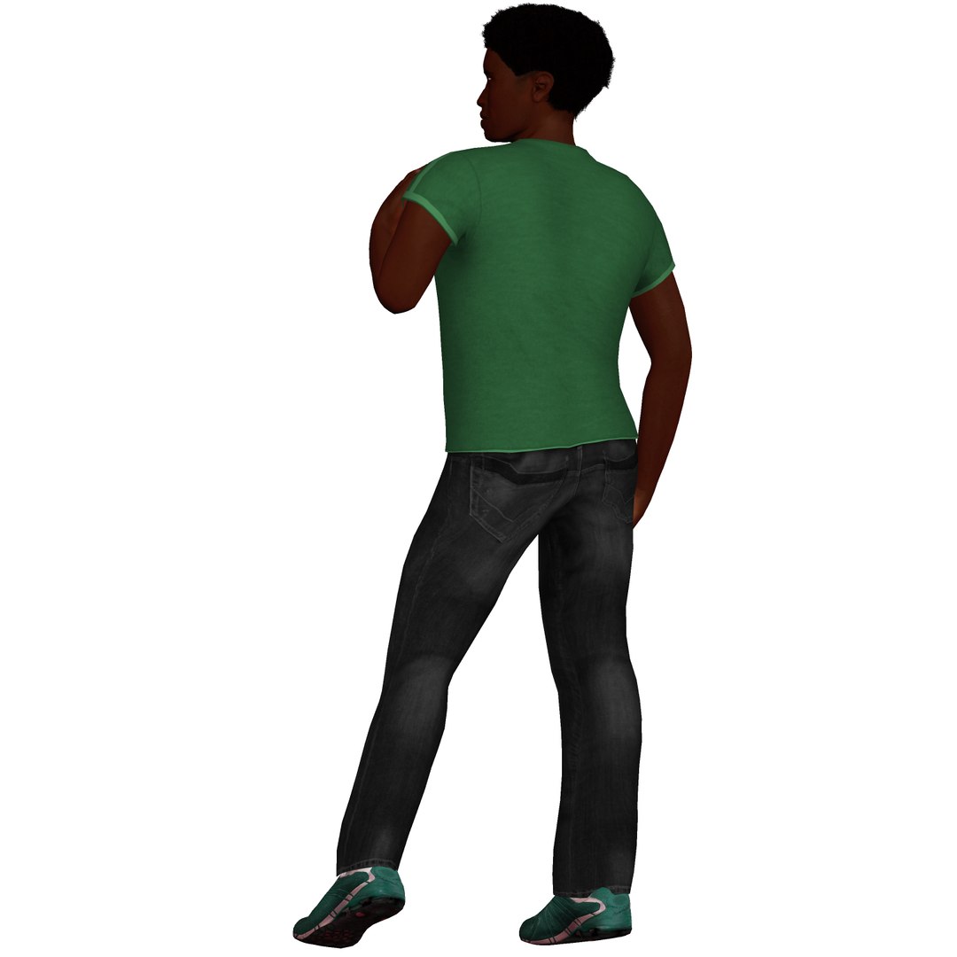 Adult Black Man Rigged Character 3D Model - TurboSquid 1599257
