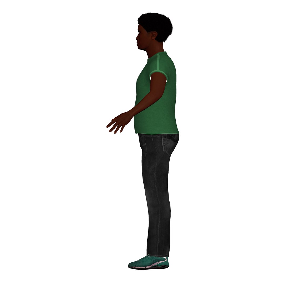 Adult Black Man Rigged Character 3D Model - TurboSquid 1599257