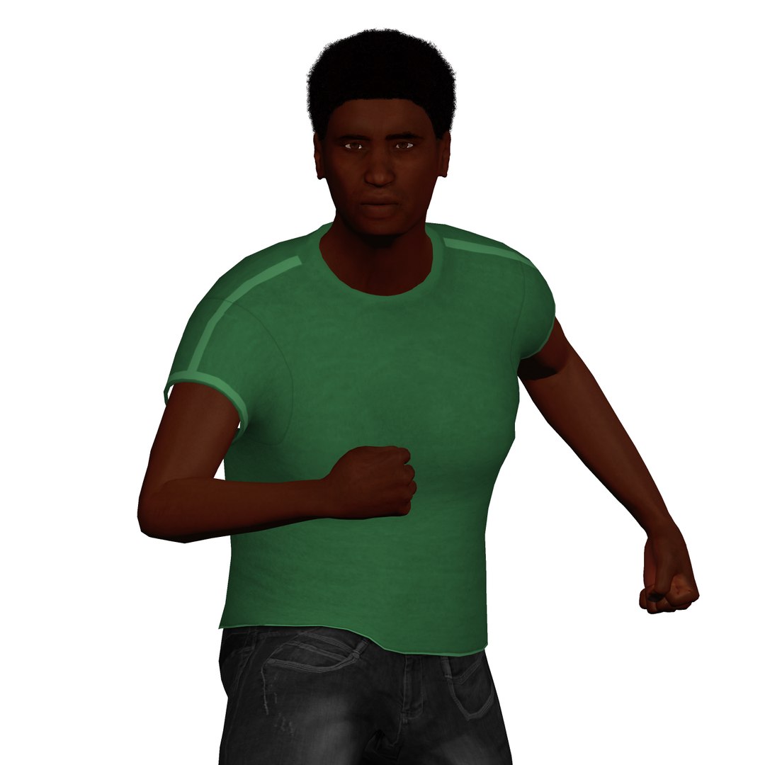Adult Black Man Rigged Character 3D Model - TurboSquid 1599257