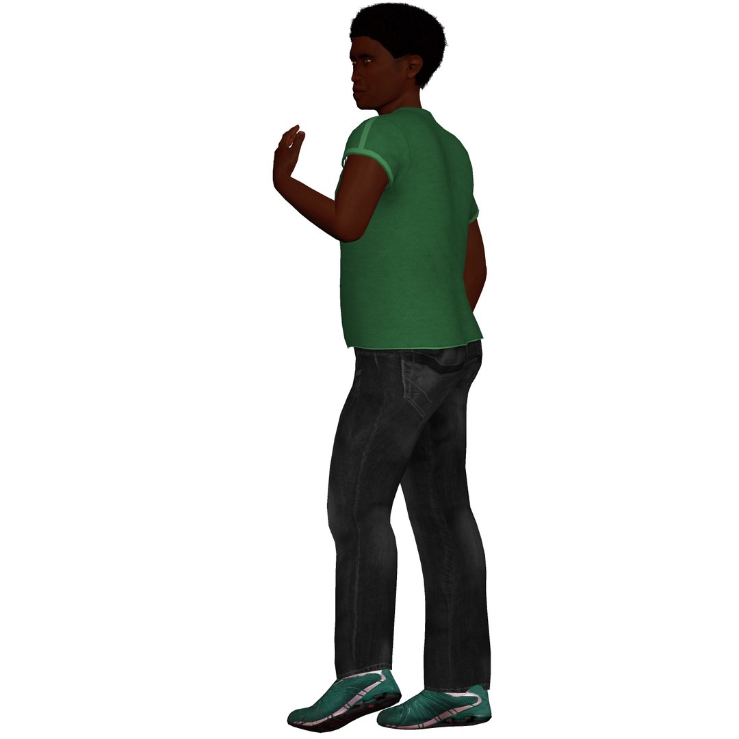 Adult Black Man Rigged Character 3D Model - TurboSquid 1599257