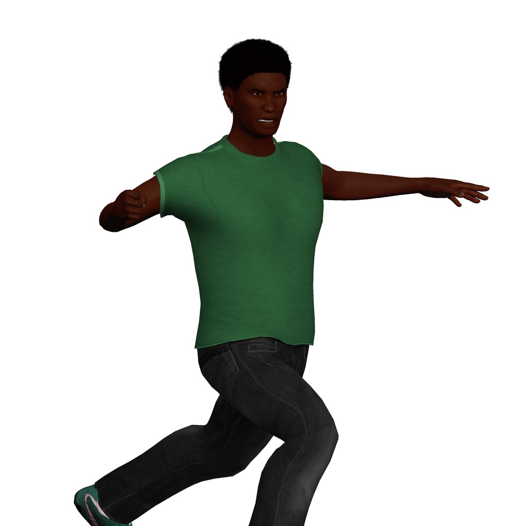 Adult Black Man Rigged Character 3D Model - TurboSquid 1599257