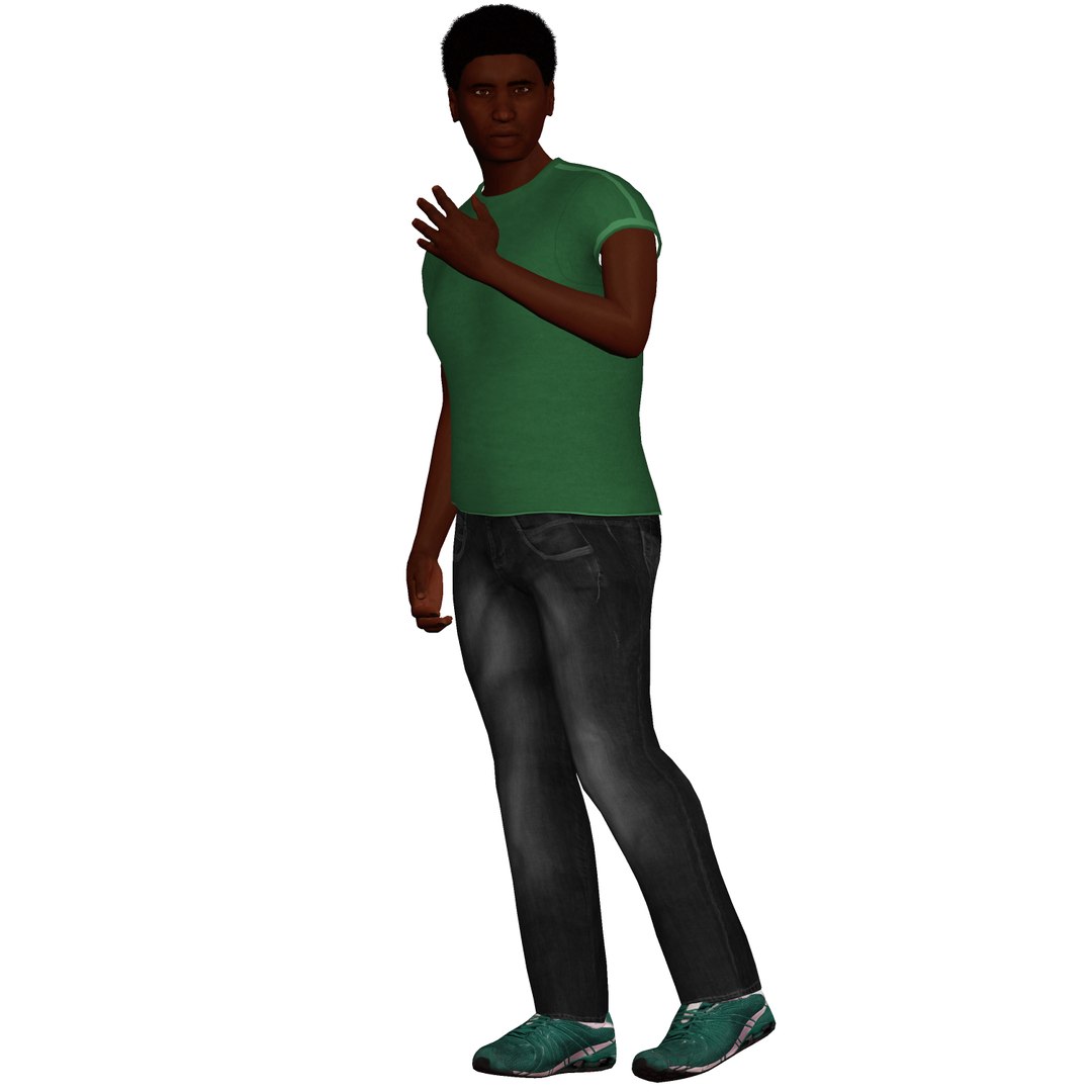 Adult Black Man Rigged Character 3D Model - TurboSquid 1599257