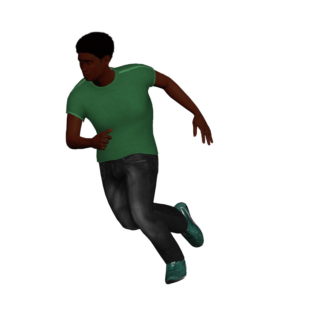 Adult black man rigged character 3D model - TurboSquid 1599257
