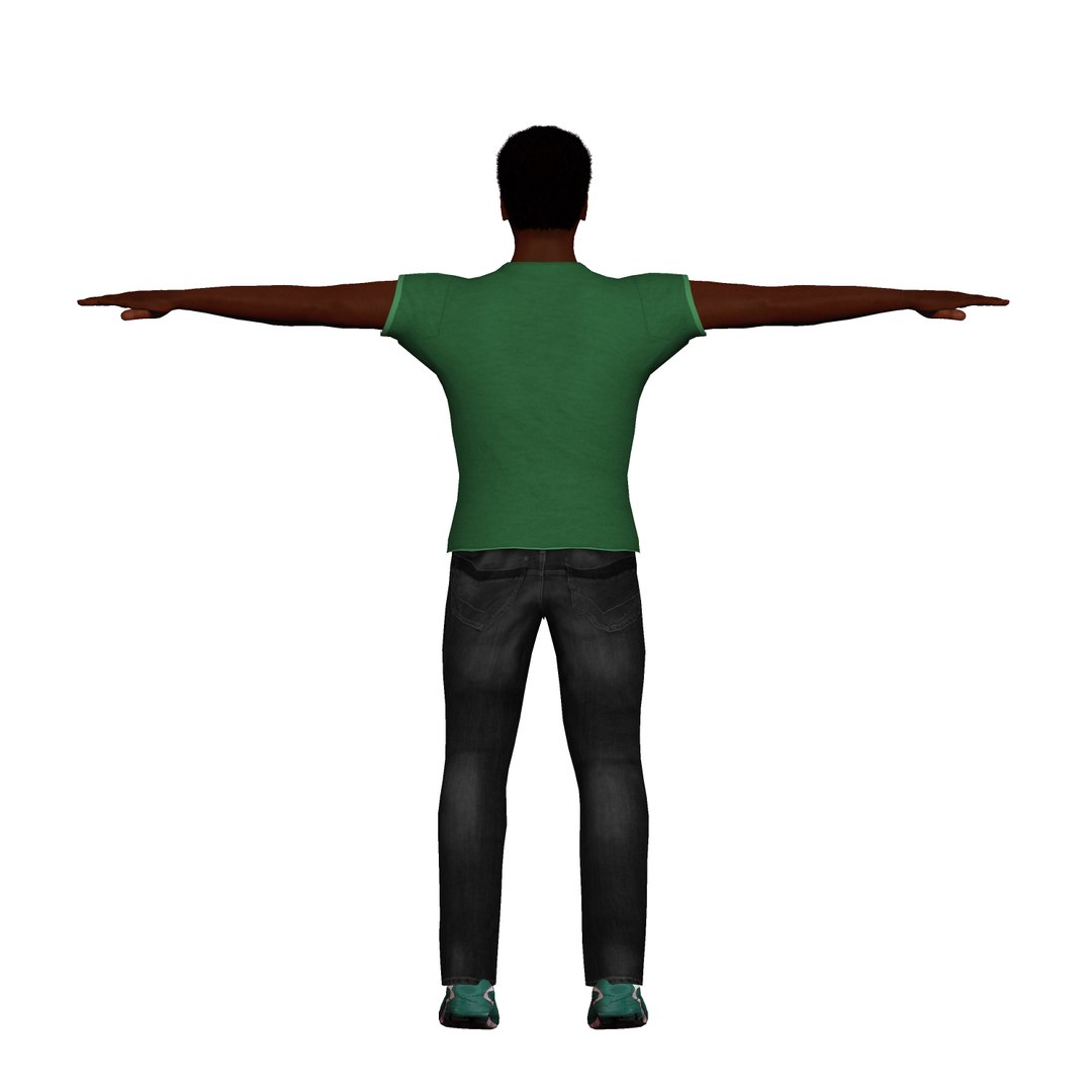 Adult black man rigged character 3D model - TurboSquid 1599257