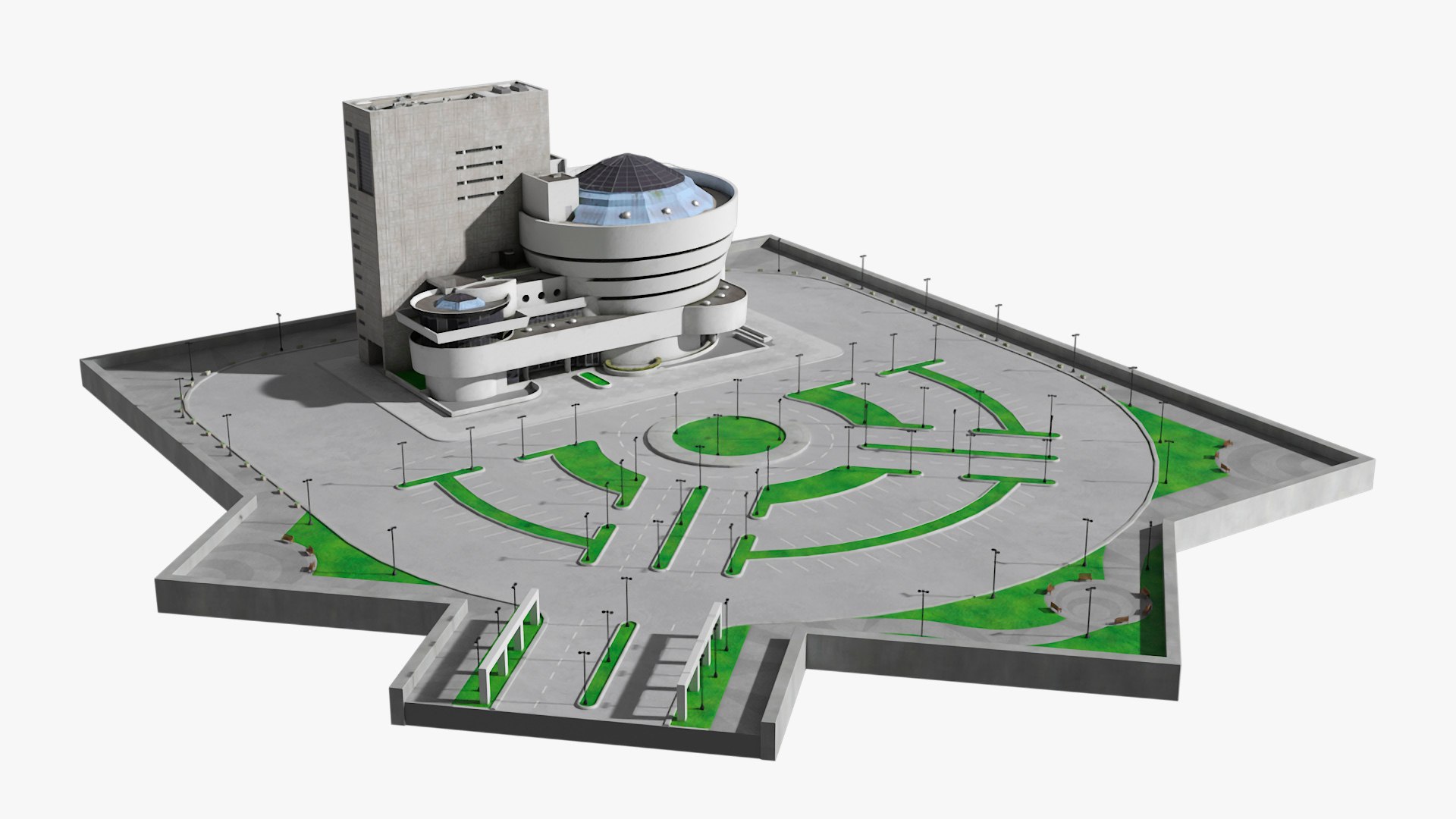 Museum Complex On Prepped Site 3D Model - TurboSquid 2384560