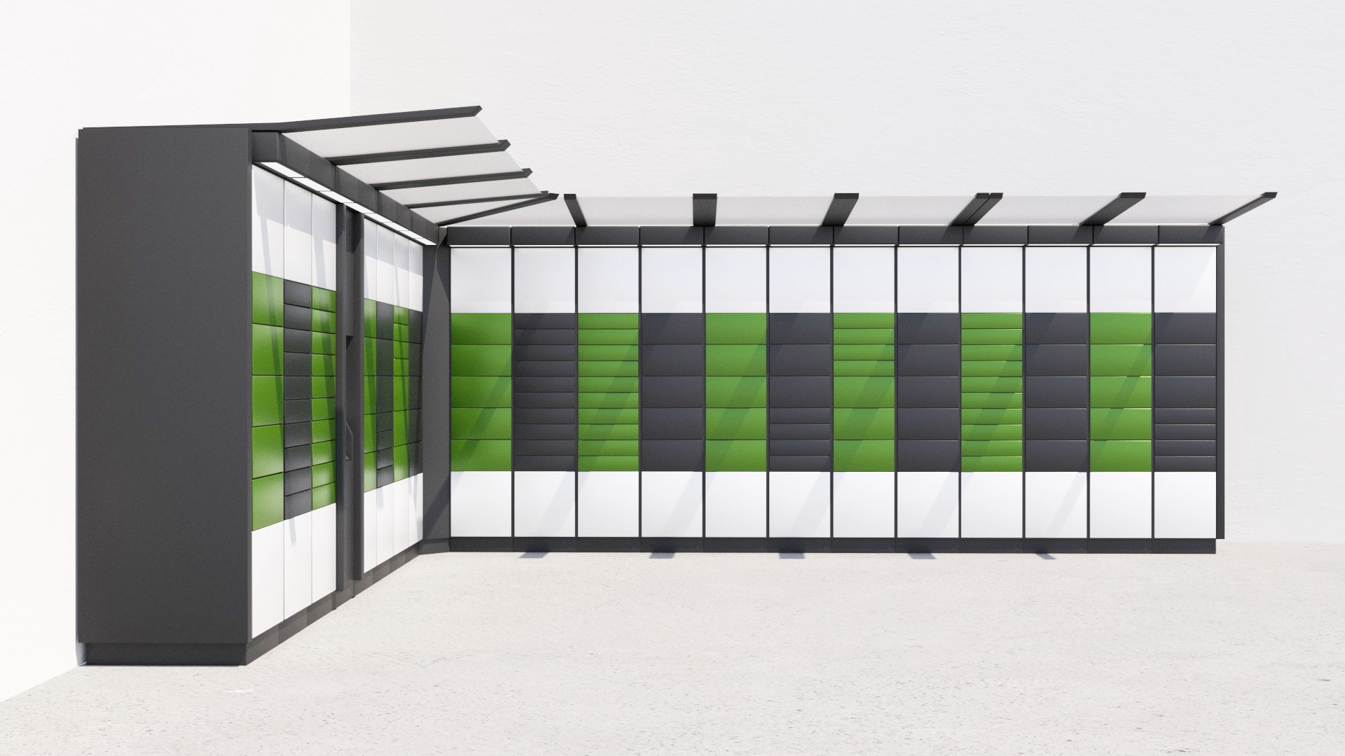 Corner Parcel Locker 3D - TurboSquid 1945243