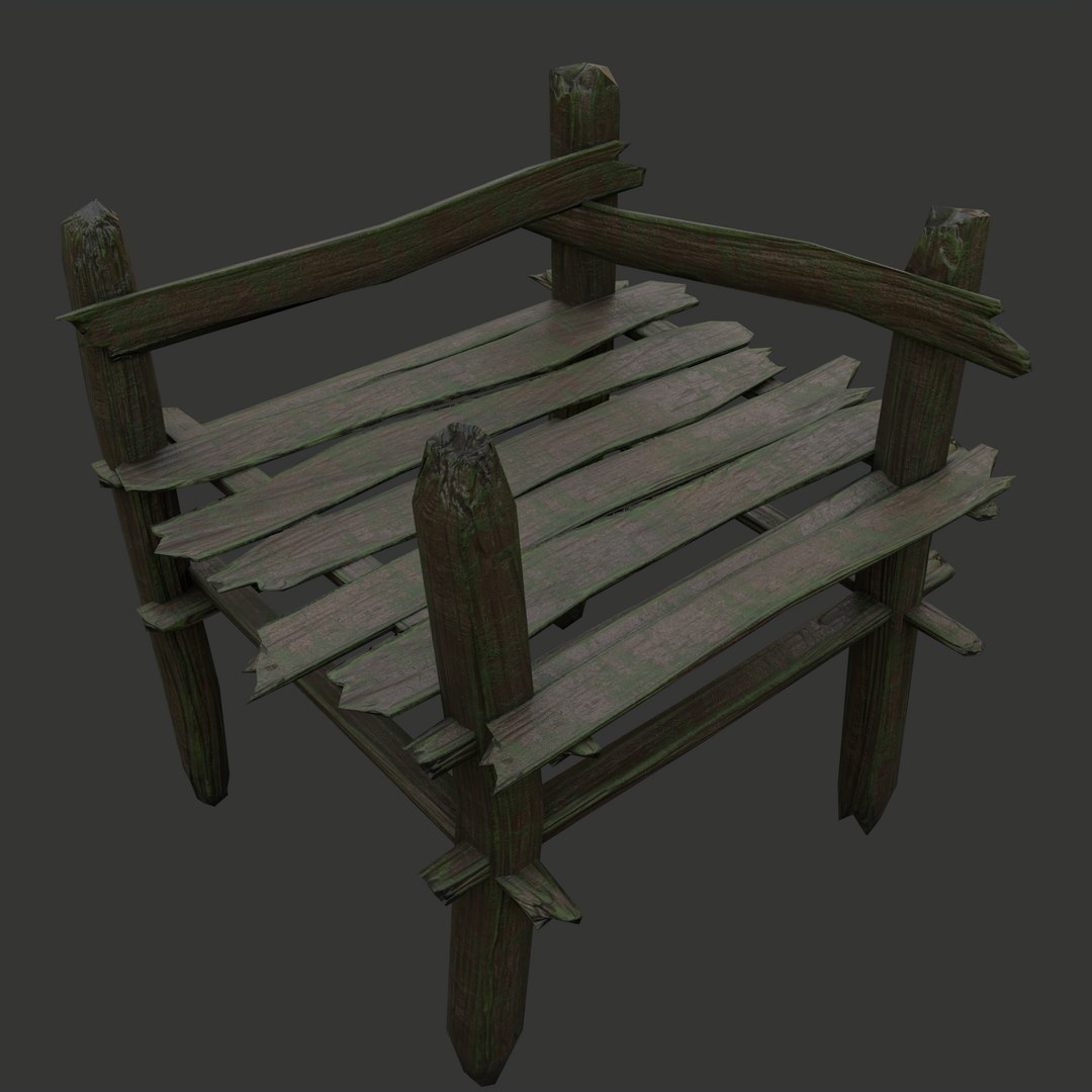 Wooden Rickety Modular Bridge Model - TurboSquid 2199836