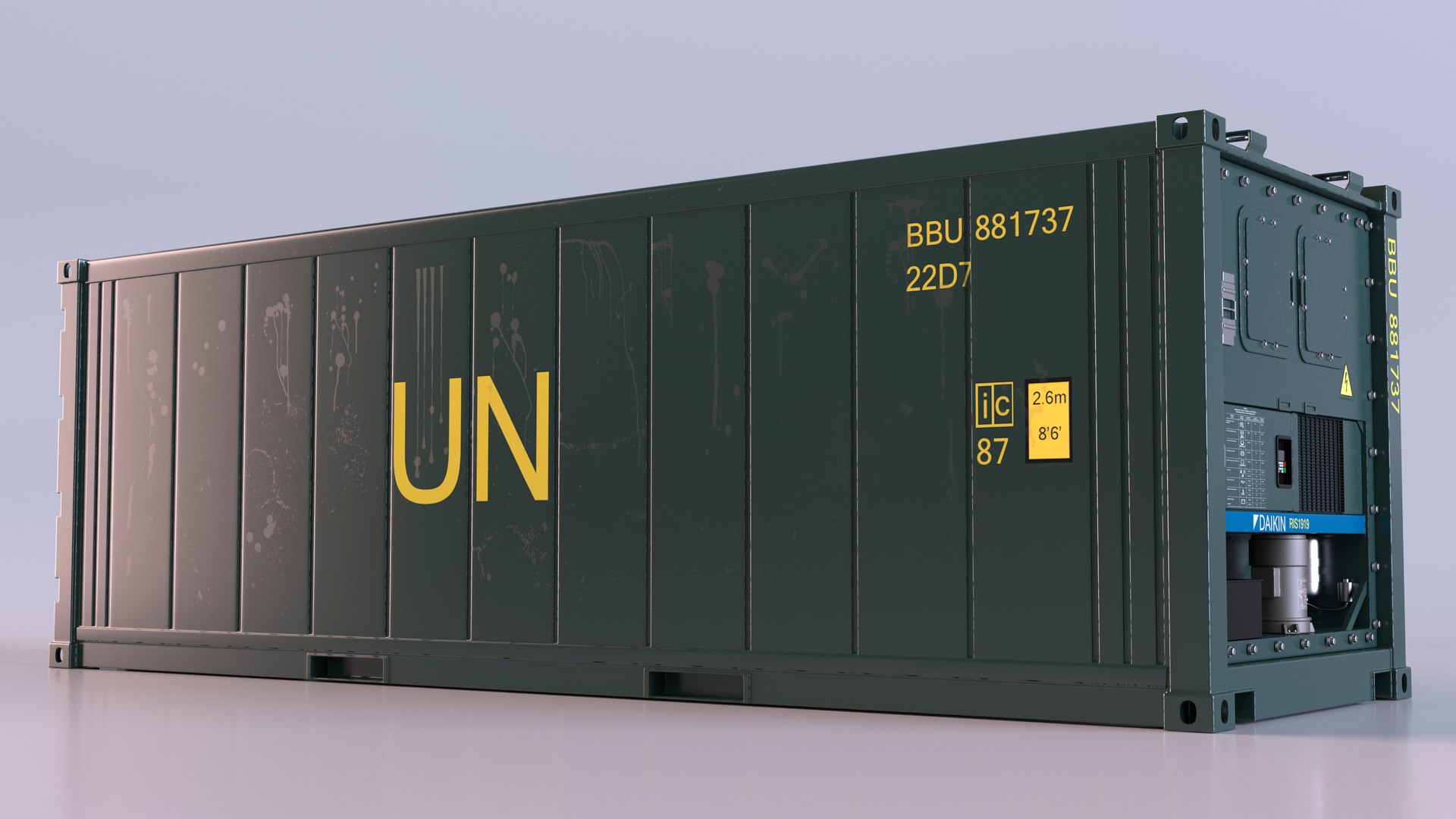 United Nations Refrigerated Container 3D Model - TurboSquid 2185661