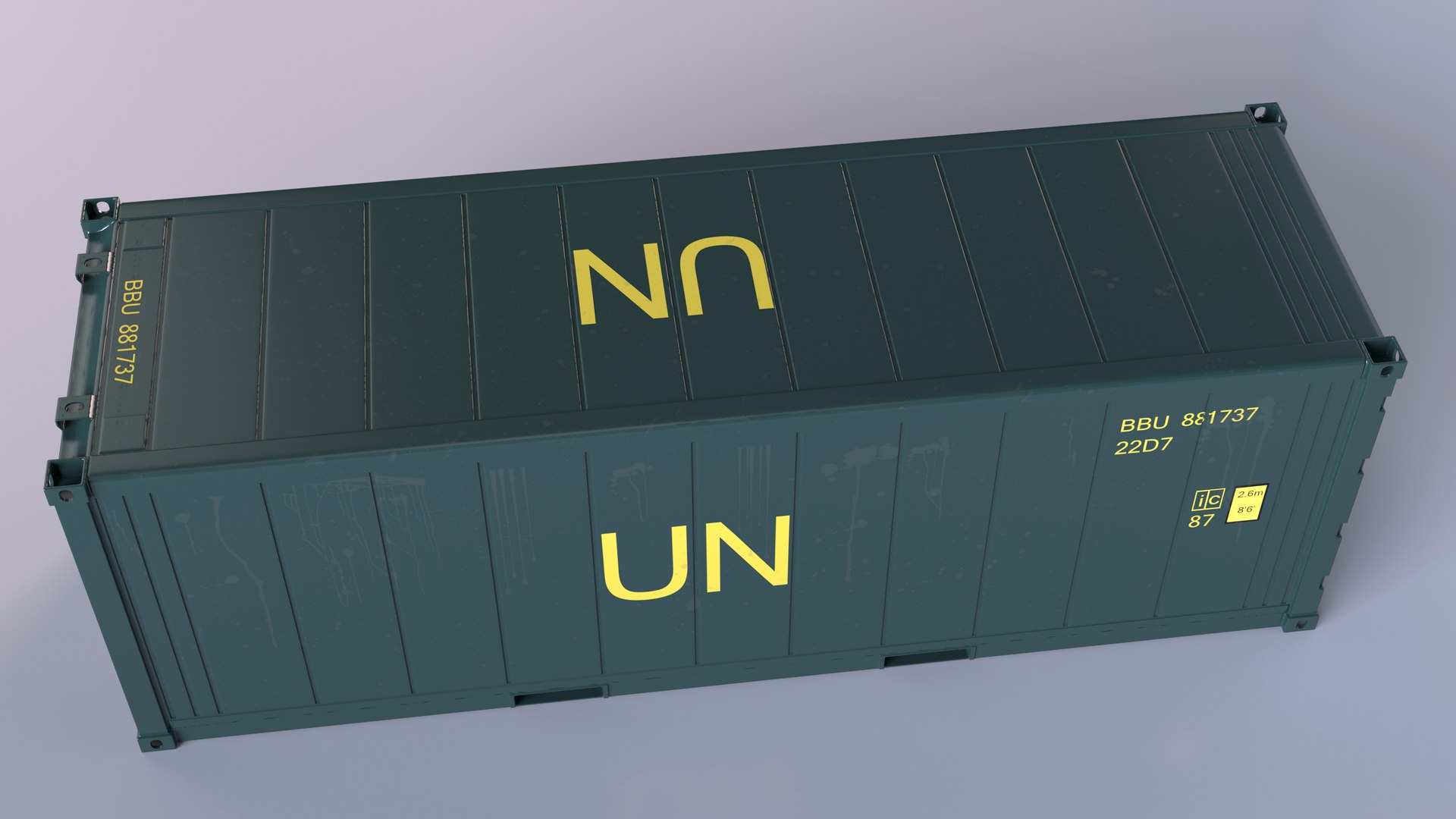 United Nations Refrigerated Container 3D Model - TurboSquid 2185661