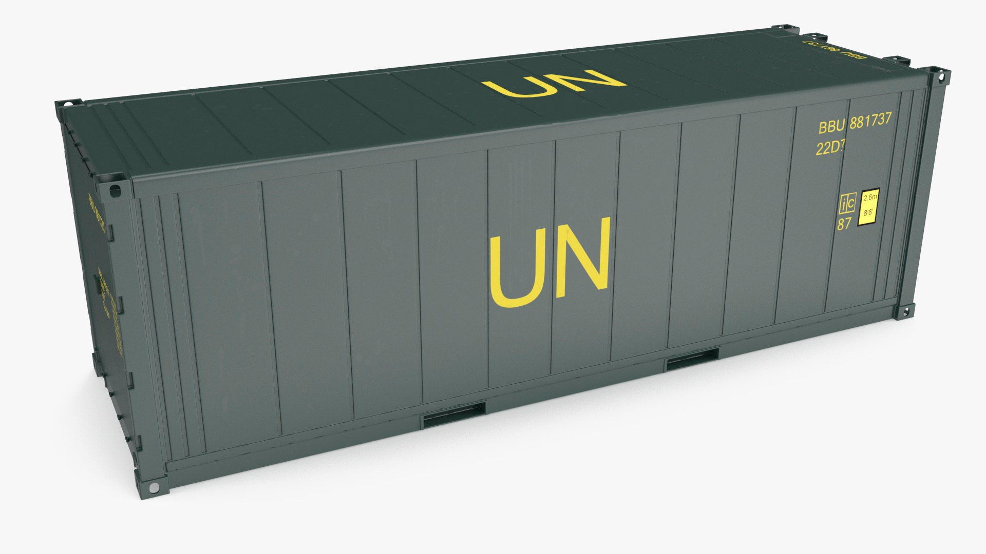 United Nations Refrigerated Container 3D Model - TurboSquid 2185661