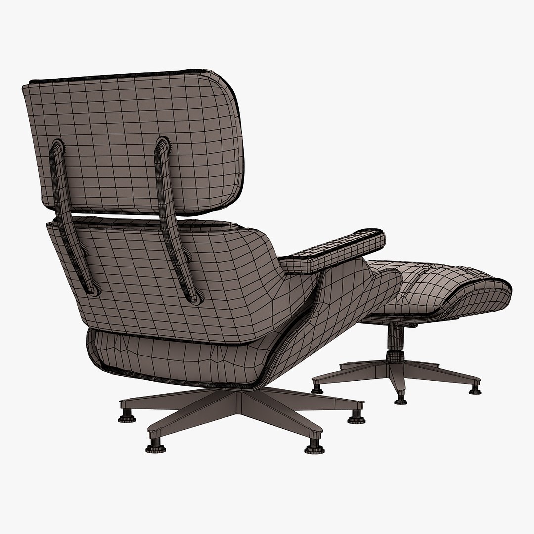 3d Lounge Chair Ottoman