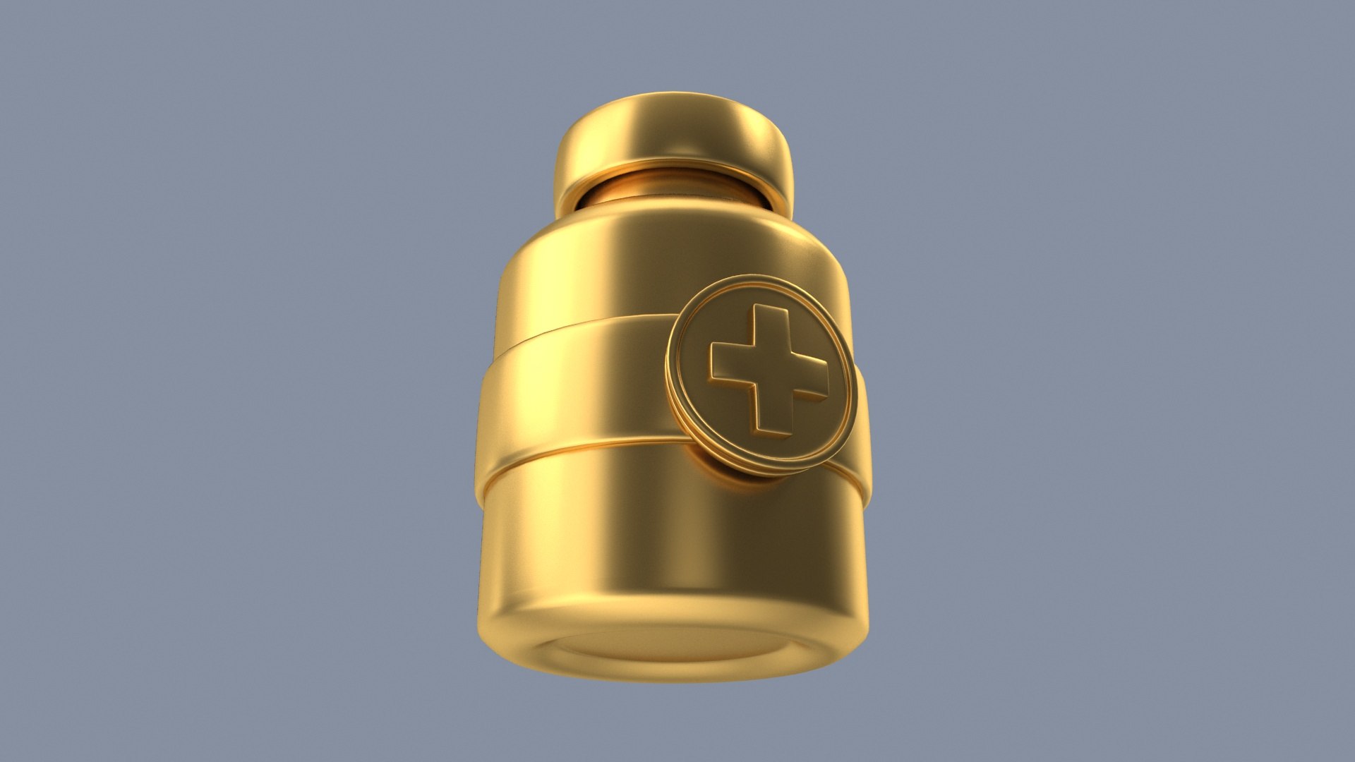Golden Medicine Bottle 3D - TurboSquid 2421725
