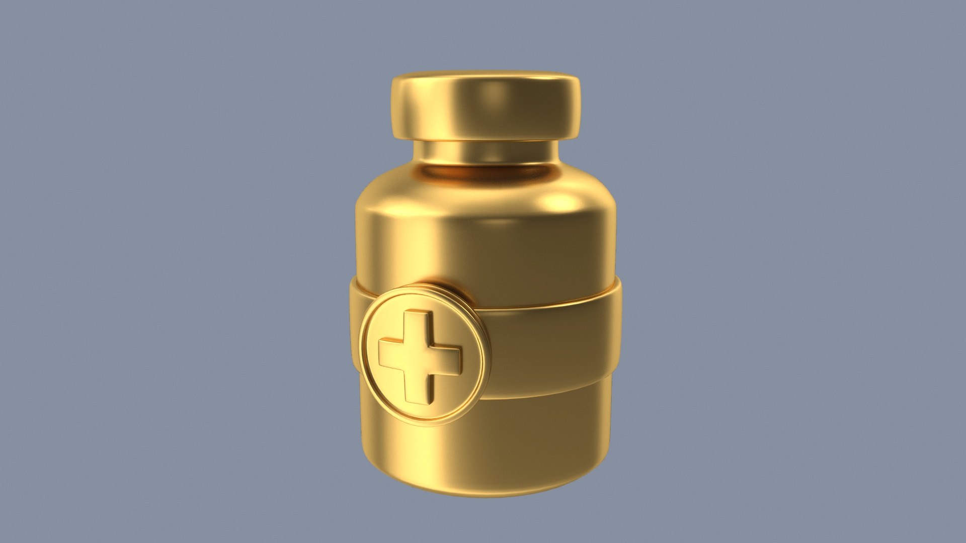 Golden Medicine Bottle 3D - TurboSquid 2421725
