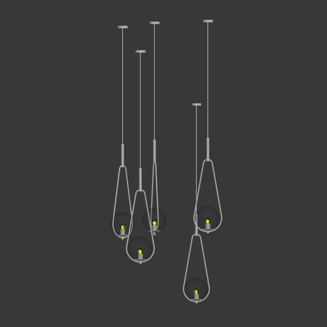 Pendant Lamp Loop Brass 3D Model - TurboSquid 1568047