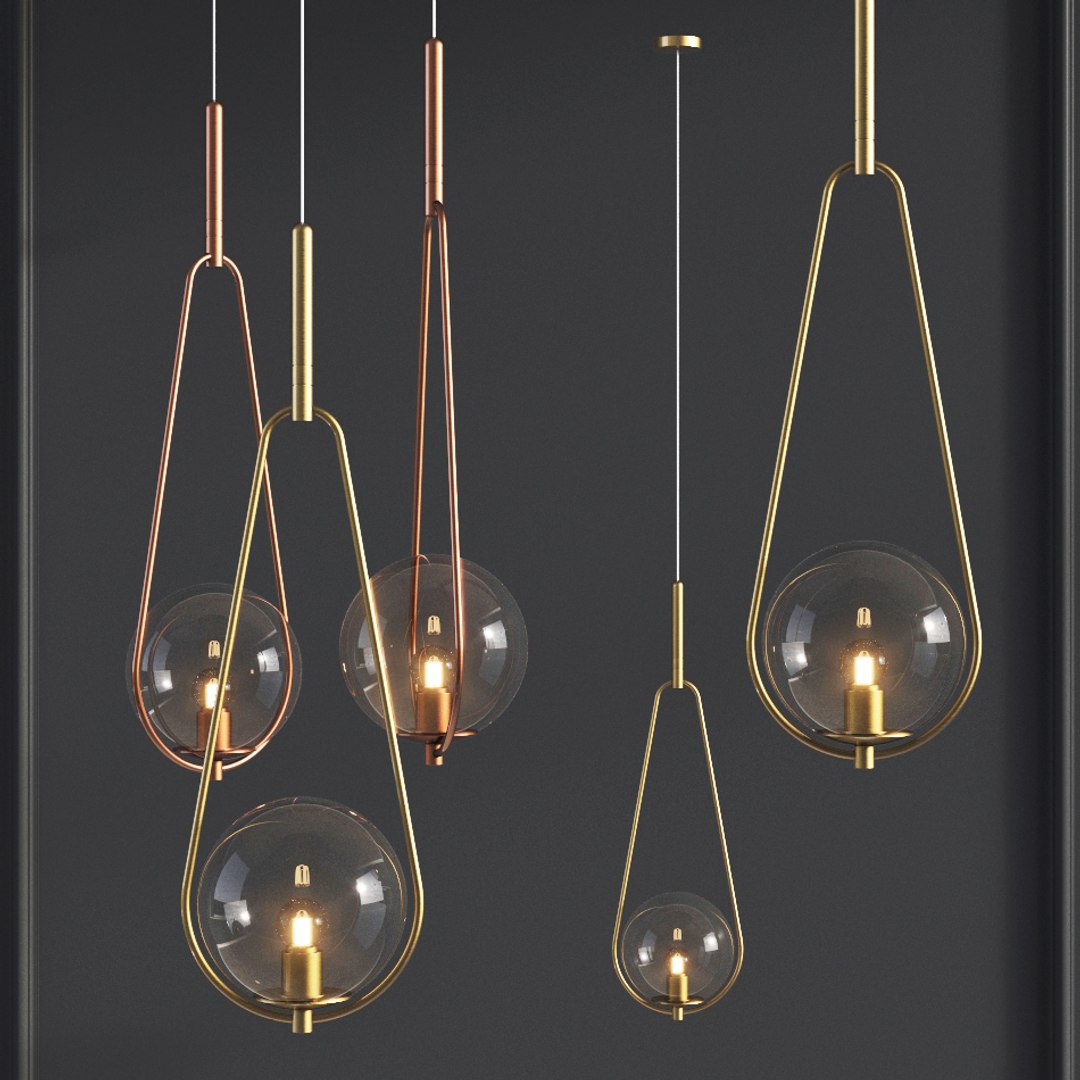 Pendant Lamp Loop Brass 3D Model - TurboSquid 1568047