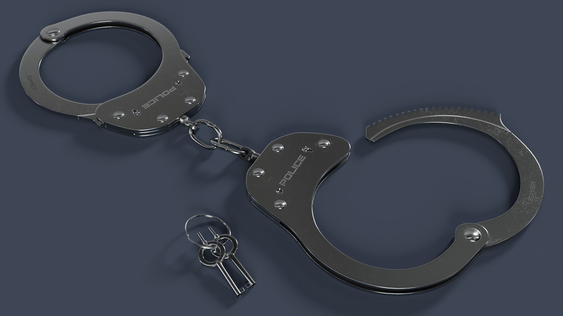 Detective Props Kit - MAGNUM Gun-Bullet-Police Badge-Handcuffs 3D Model ...