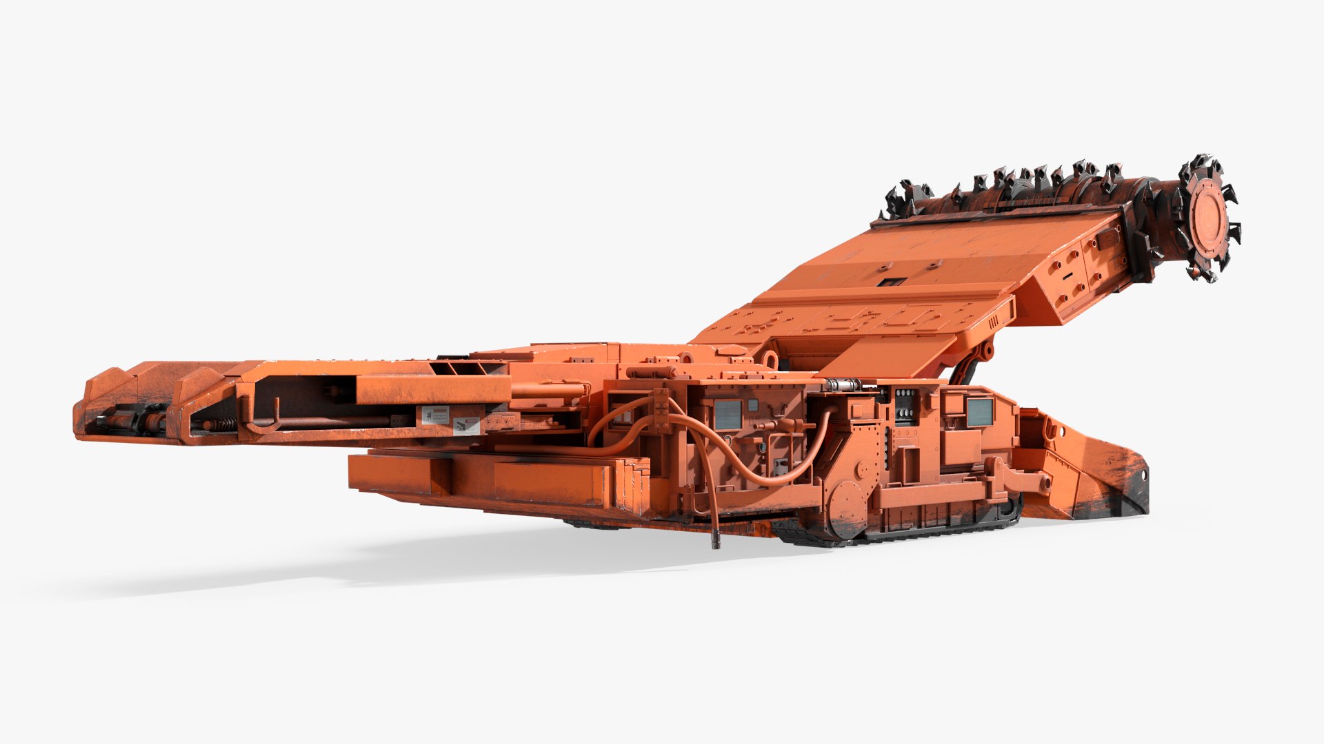 3D Heavy-Duty Continuous Miner For Rock Extraction Used - TurboSquid ...