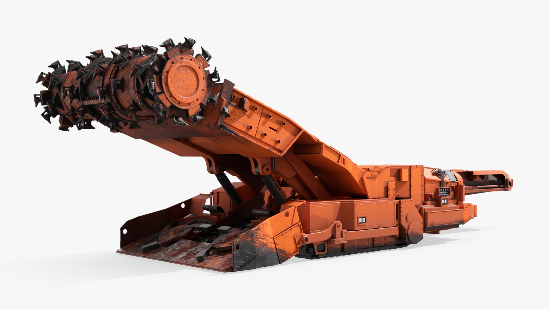 3D Heavy-Duty Continuous Miner For Rock Extraction Used - TurboSquid ...