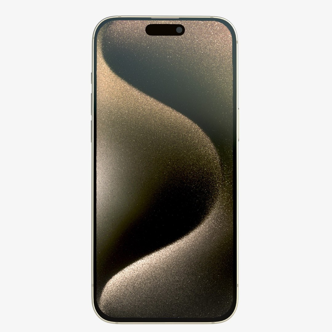Apple IPhone 15 Pro Natural Titanium 3D - TurboSquid 2131775
