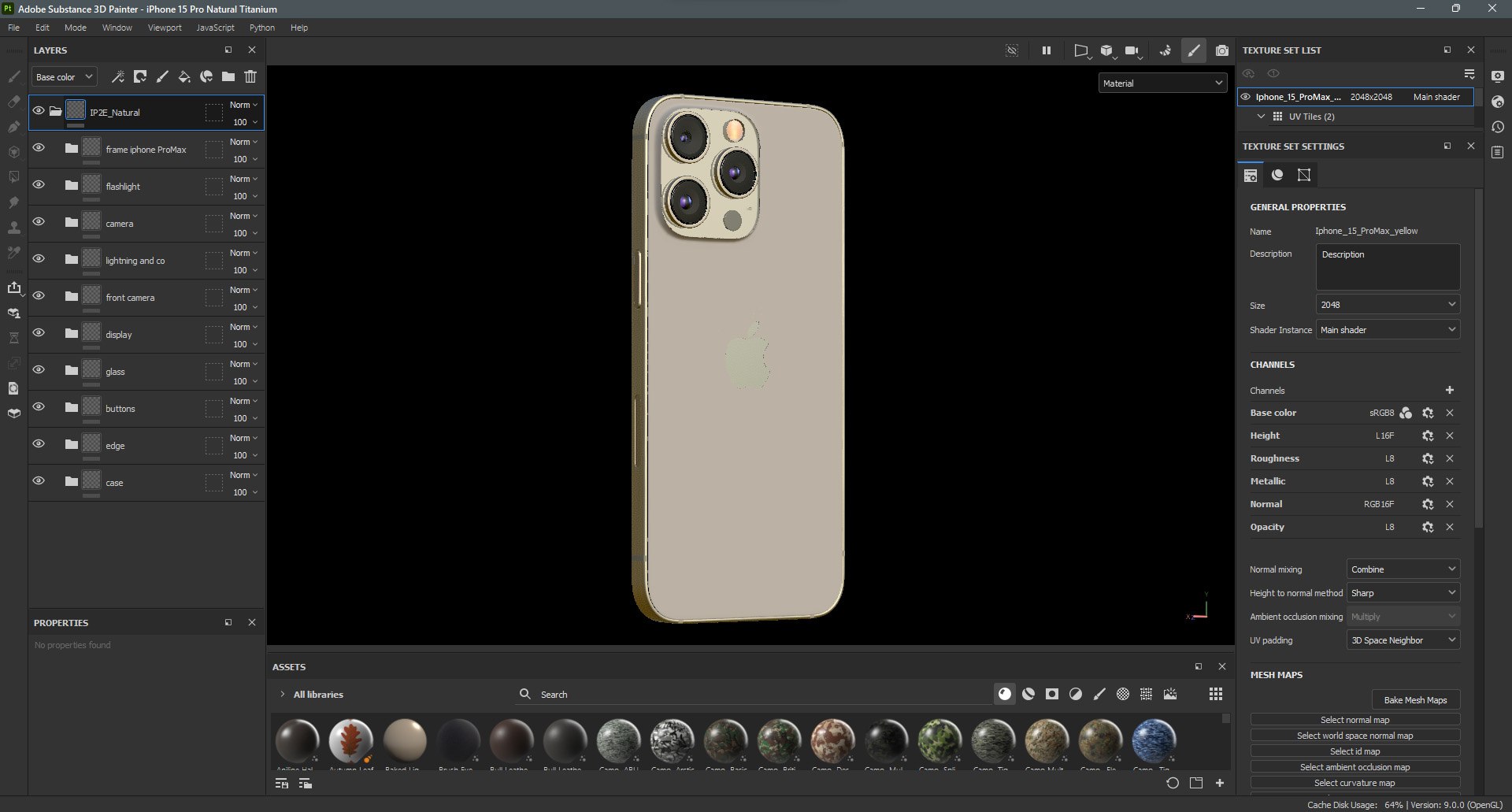Apple IPhone 15 Pro Natural Titanium 3D - TurboSquid 2131775