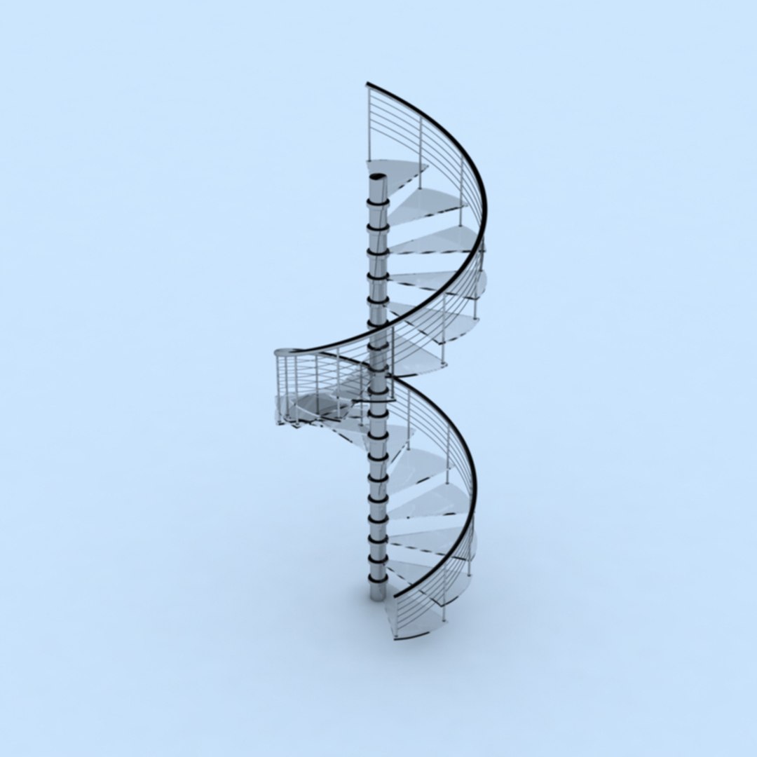Spiral Stairs 3D - TurboSquid 1933512