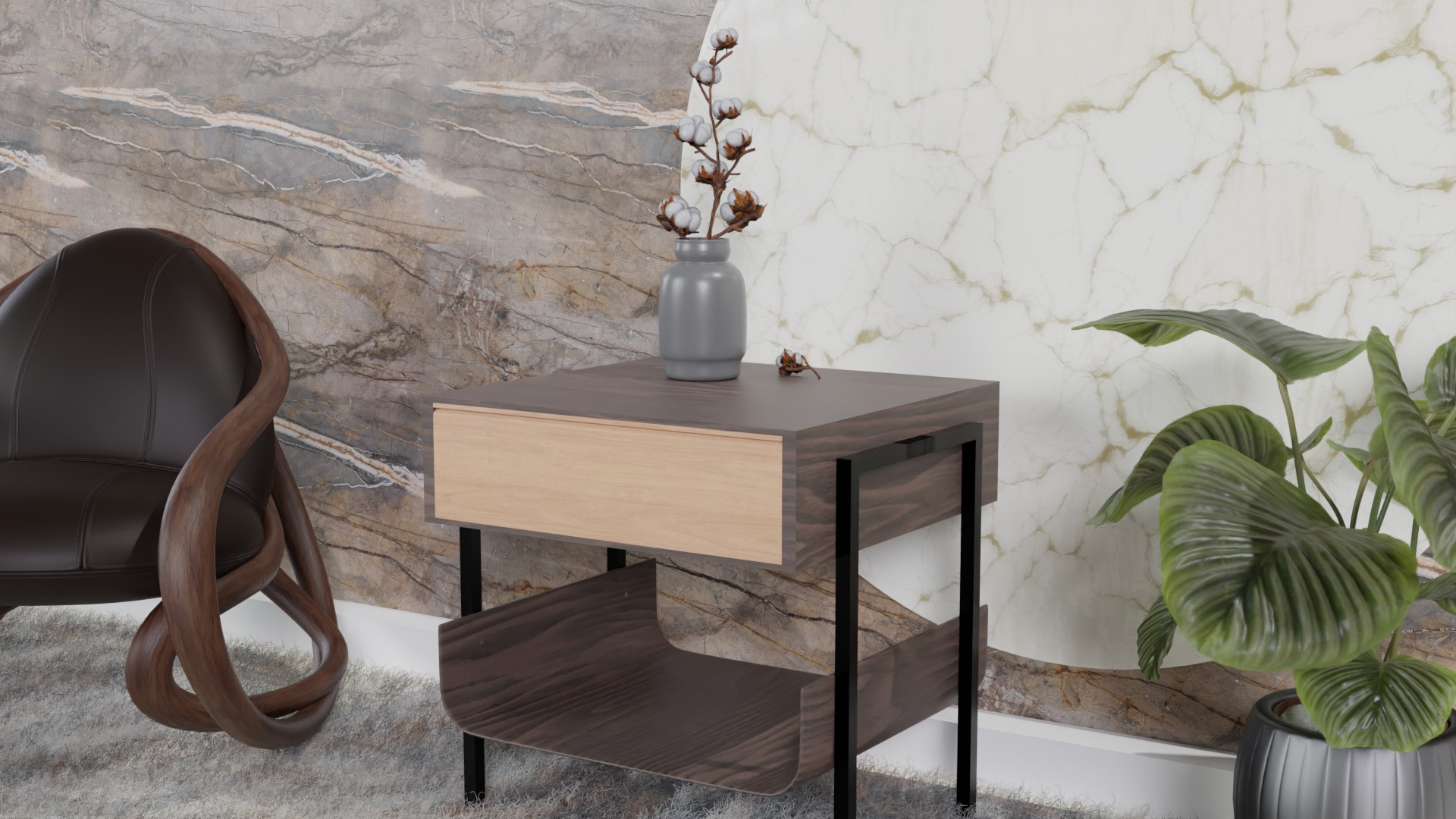 Modern Table Aesthetic 3D - TurboSquid 2098436