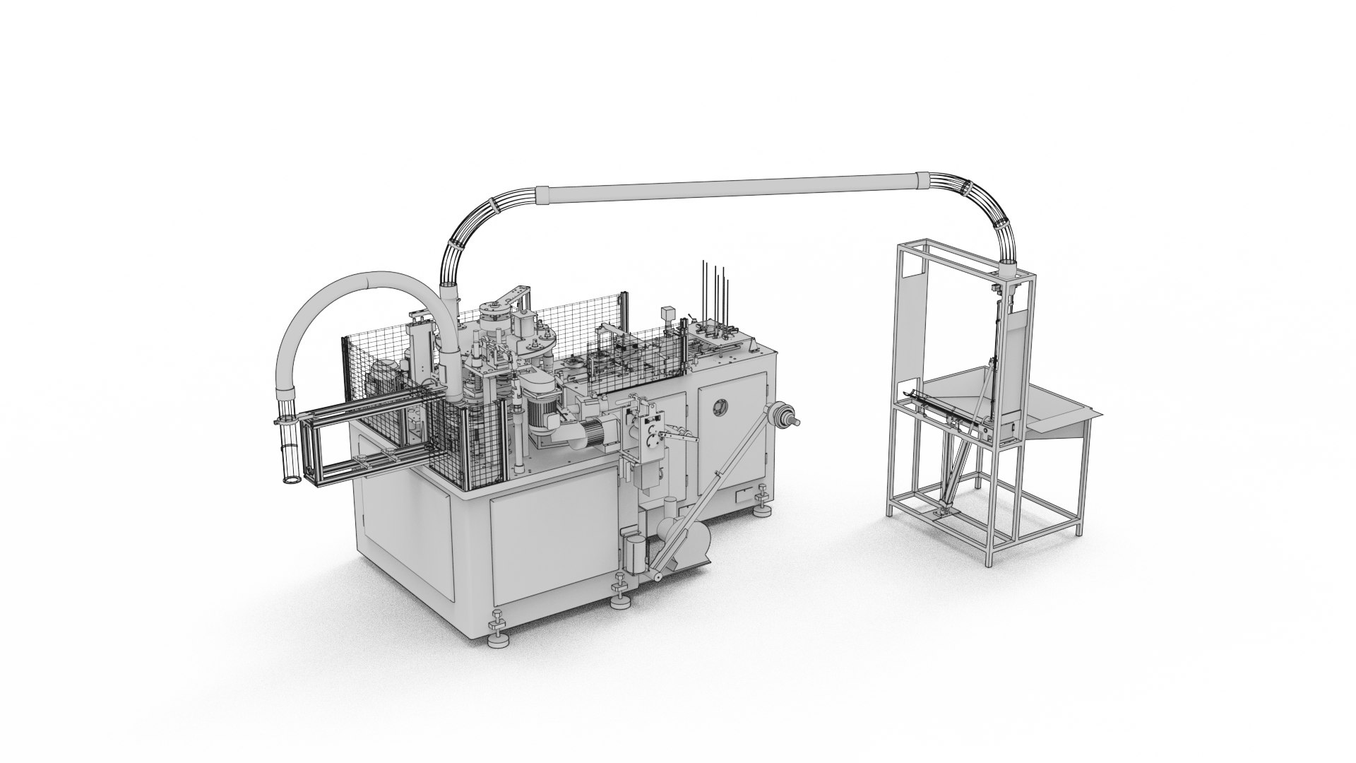 3D Disposable Paper Cup Forming Machine Model - TurboSquid 1852126