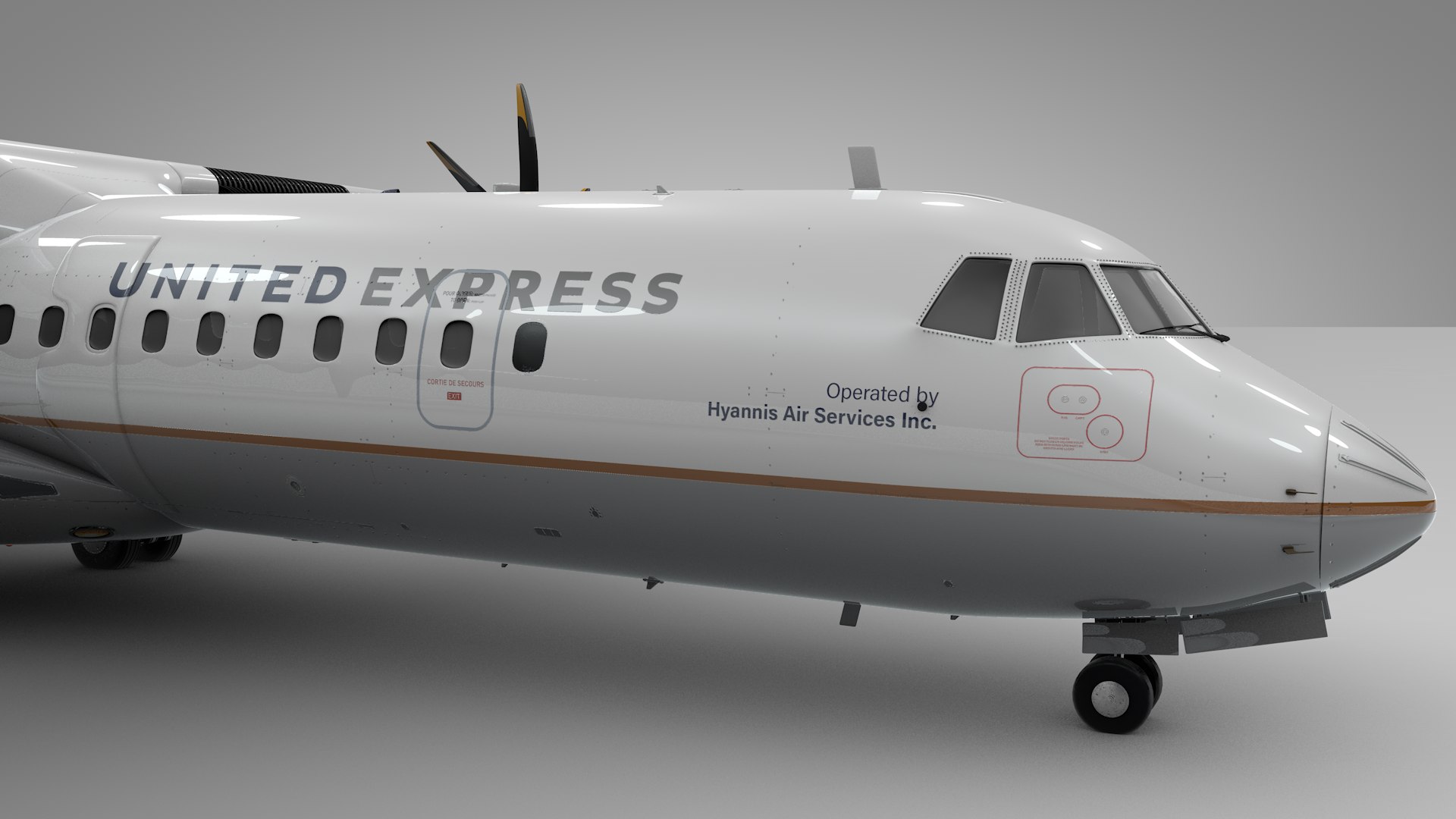 ATR 72 UNITED EXPRESS L1882 3D Model - TurboSquid 2001276