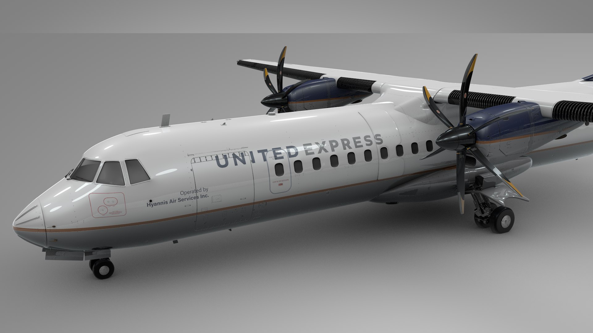 ATR 72 UNITED EXPRESS L1882 3D Model - TurboSquid 2001276