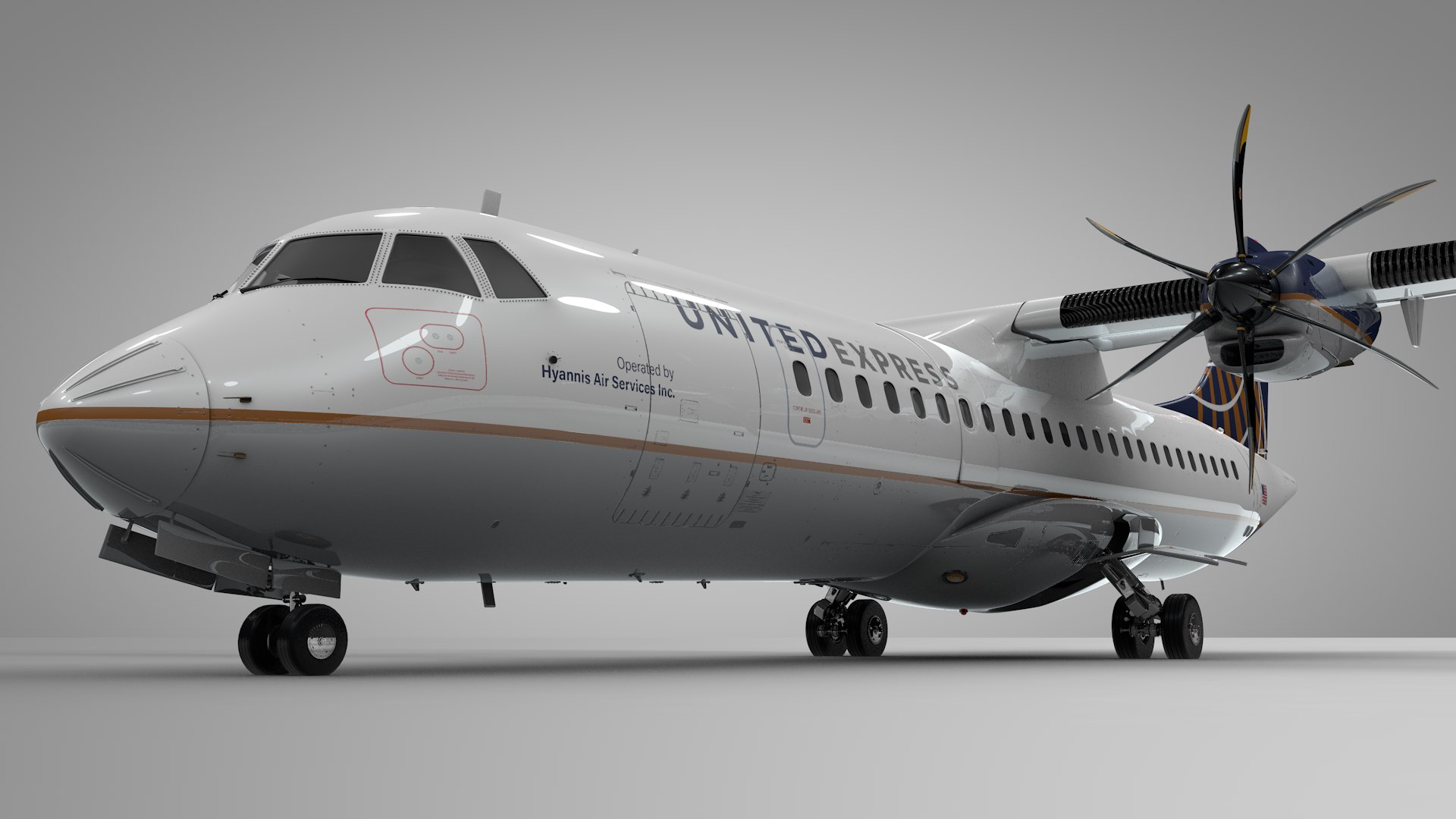 ATR 72 UNITED EXPRESS L1882 3D model - TurboSquid 2001276