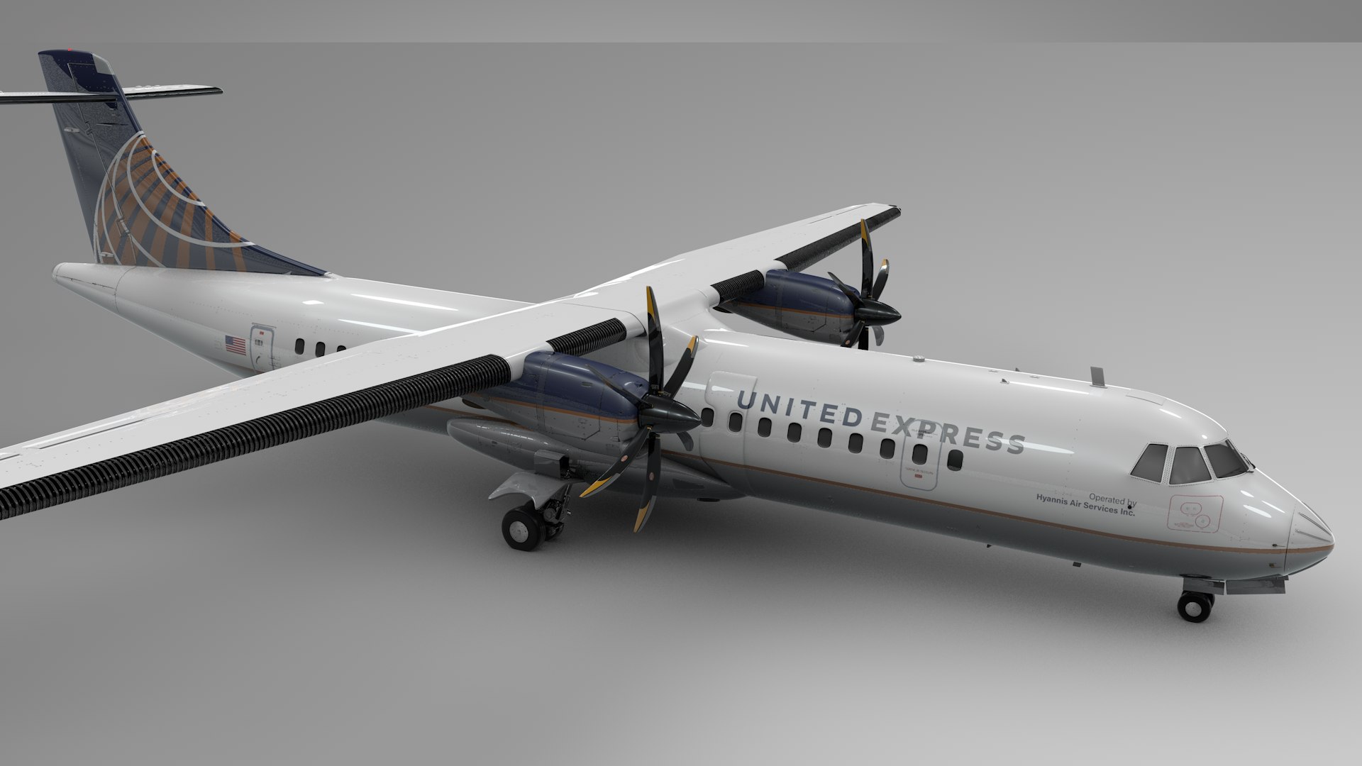 ATR 72 UNITED EXPRESS L1882 3D Model - TurboSquid 2001276