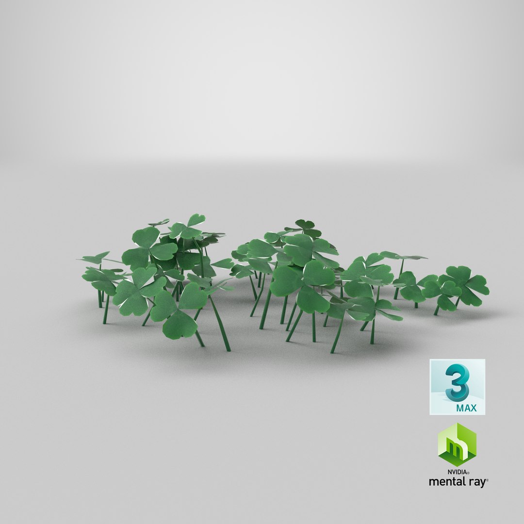 Cartoon Clover 04 3D model - TurboSquid 2043163