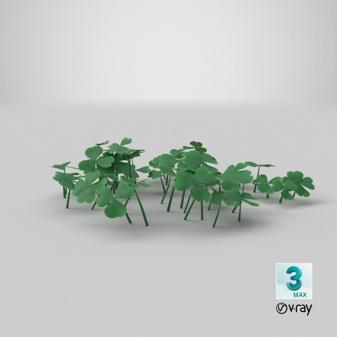 Cartoon Clover 04 3D Model - TurboSquid 2043163