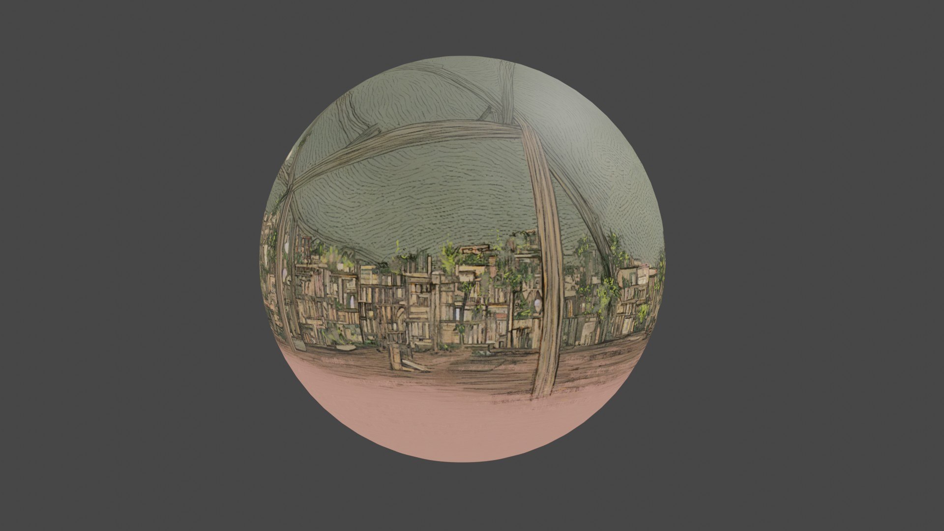 Attic Library 360 VR Sky Background Cute Drawing 3D - TurboSquid 2070540