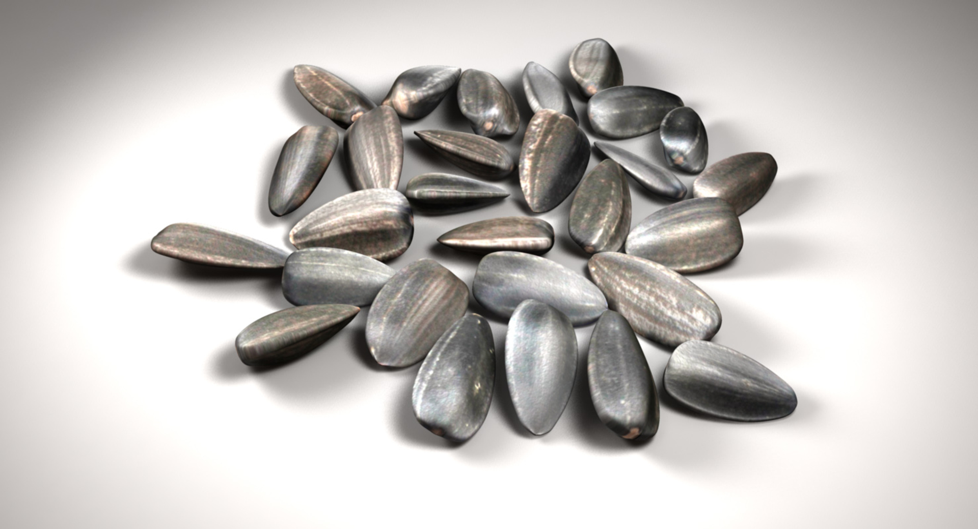Sunflower seeds 3D model - TurboSquid 1164423