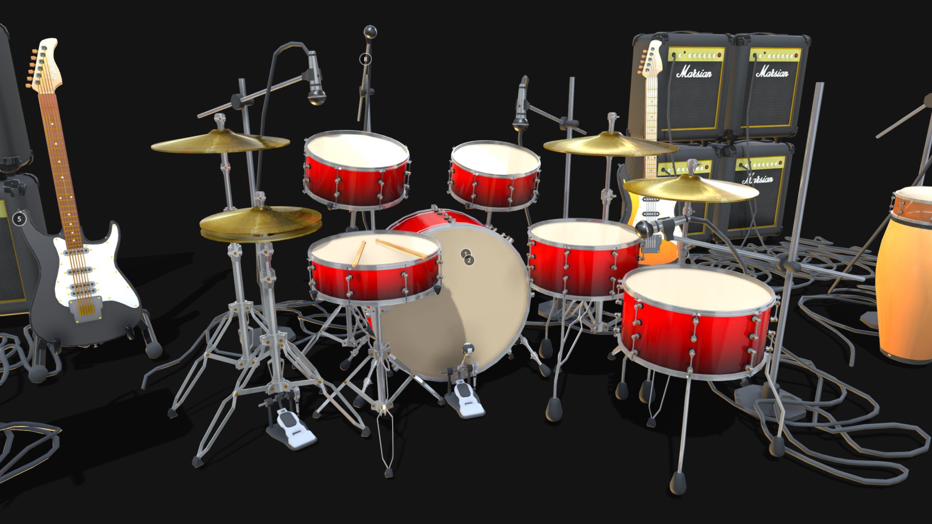 3D Rock Instrument Pack Model - TurboSquid 2019997