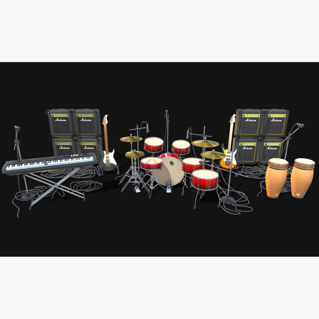 3D Rock Instrument Pack Model - TurboSquid 2019997