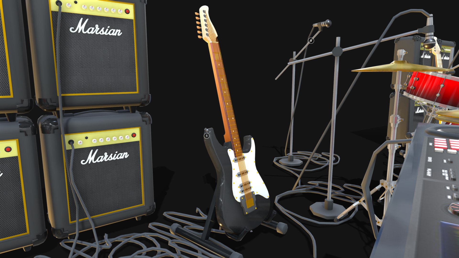 3D Rock Instrument Pack Model - TurboSquid 2019997
