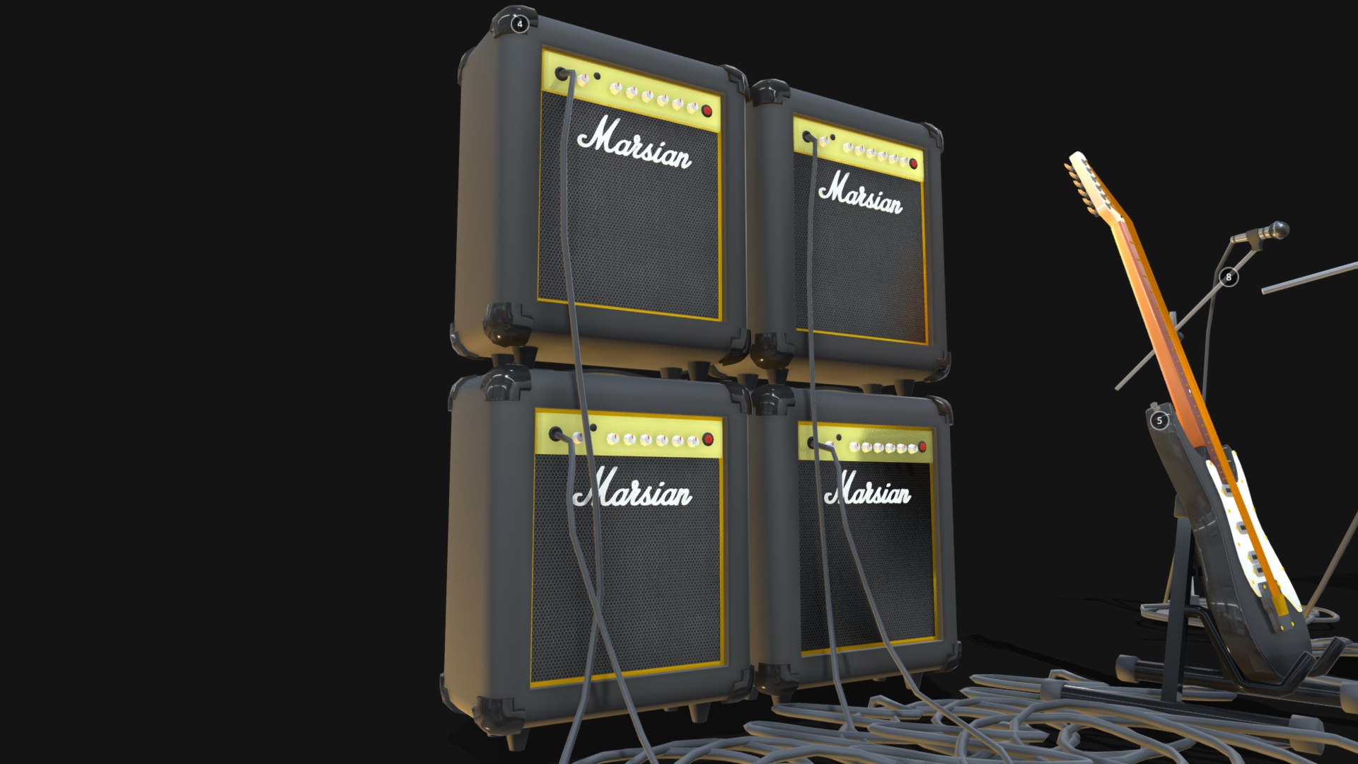 3D Rock Instrument Pack Model - TurboSquid 2019997