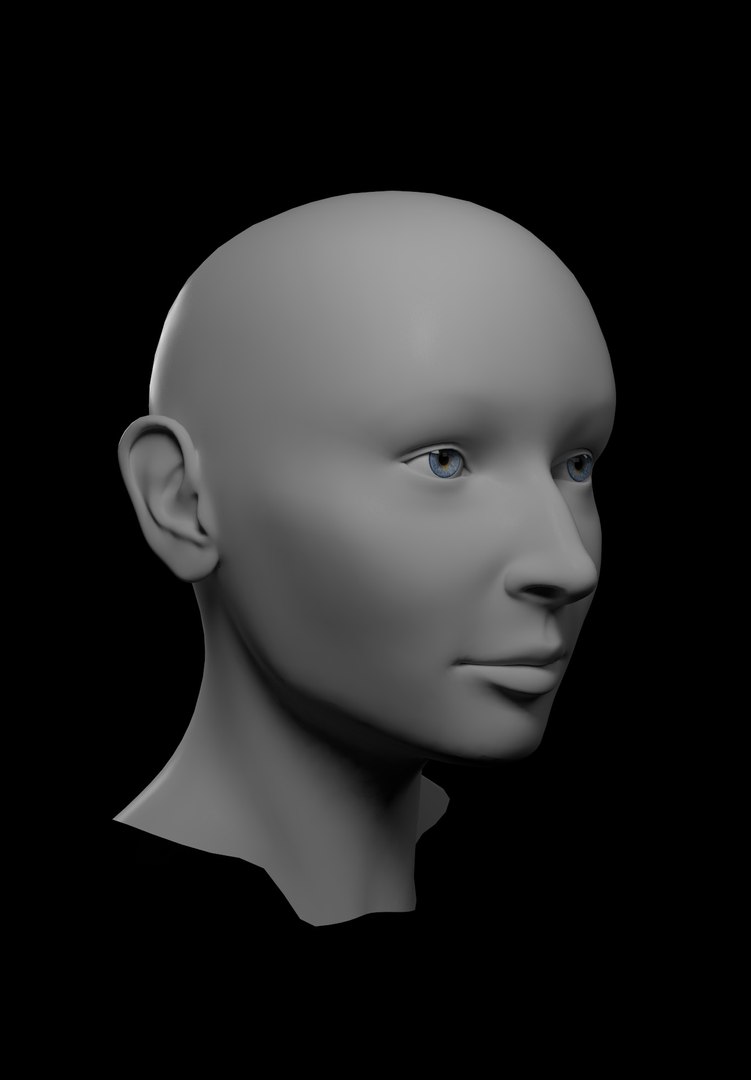 Basemesh female head mesh character model - TurboSquid 1285099