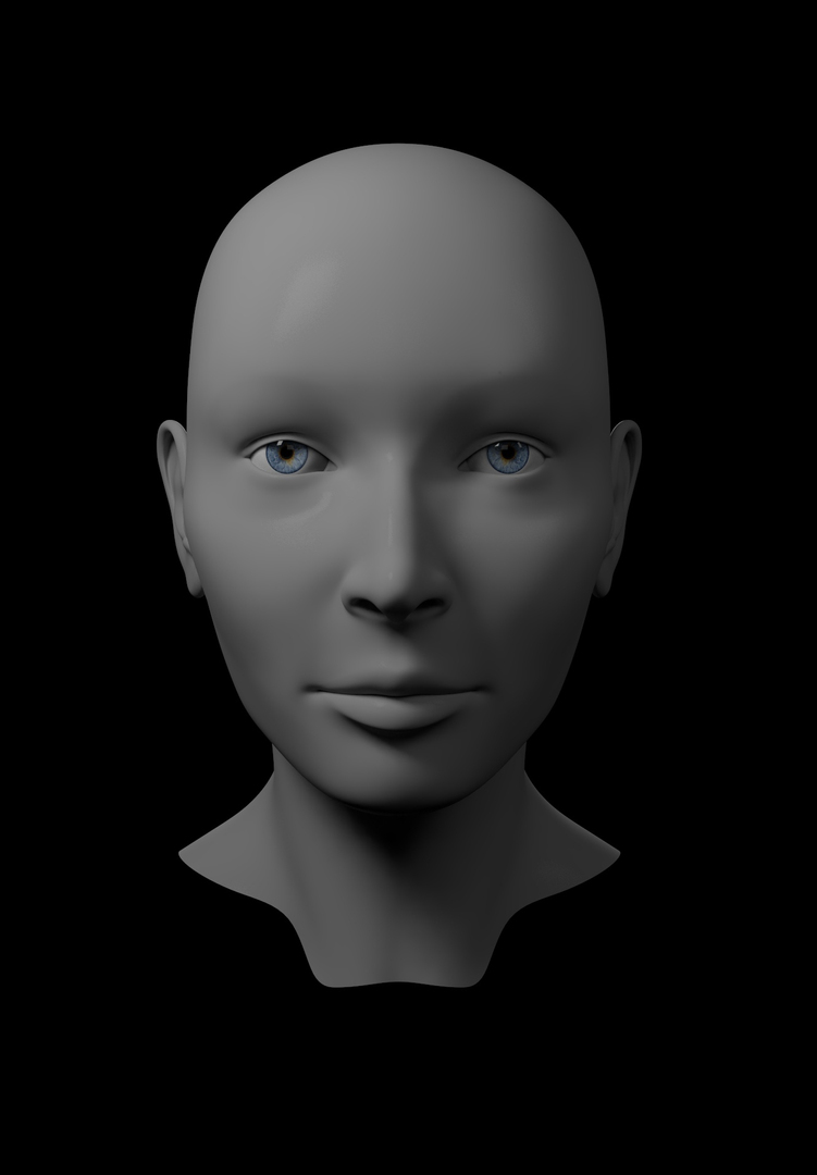 Basemesh female head mesh character model - TurboSquid 1285099