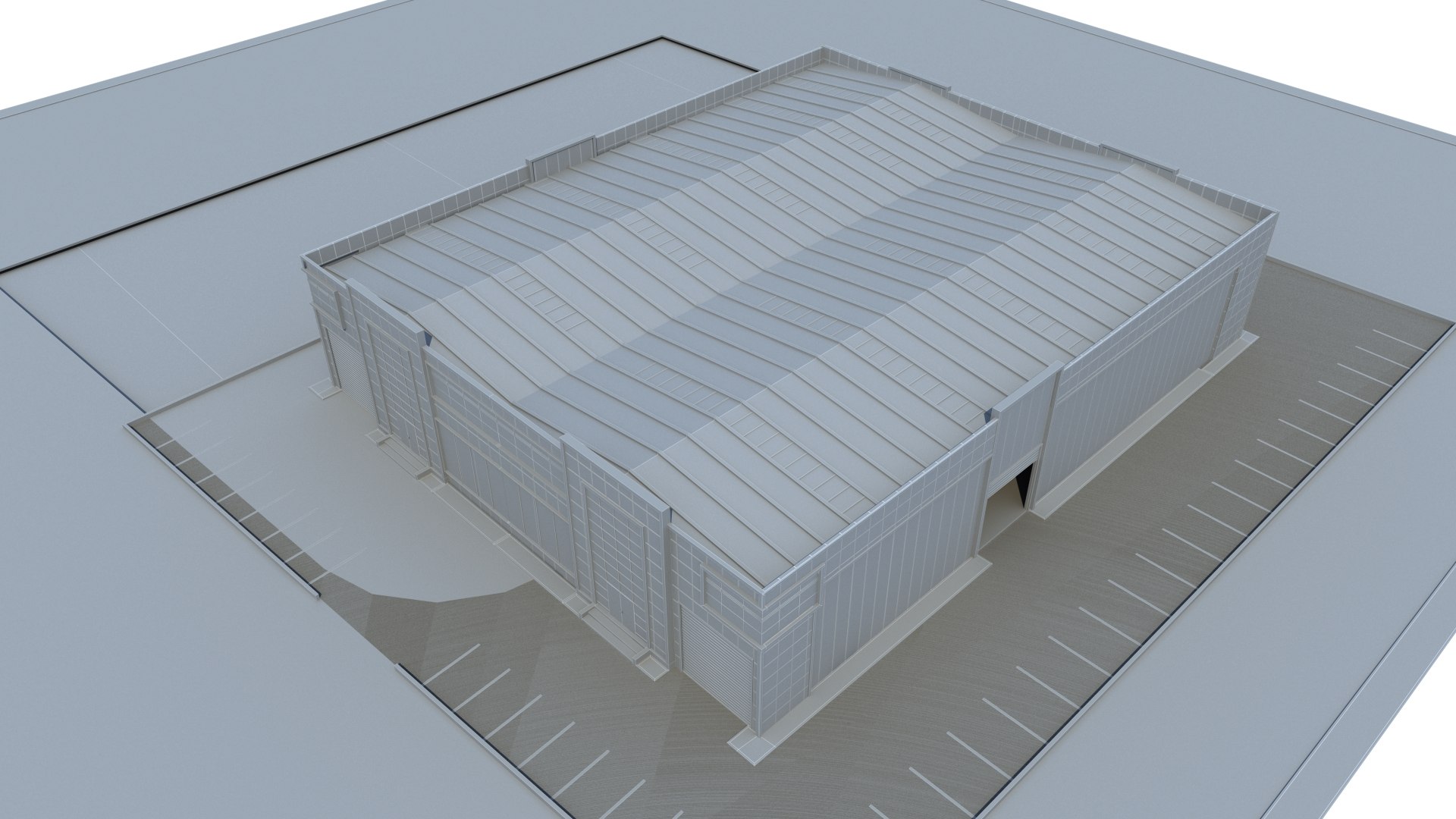 Generic Industrial Factory Building 3D Model - TurboSquid 2132778