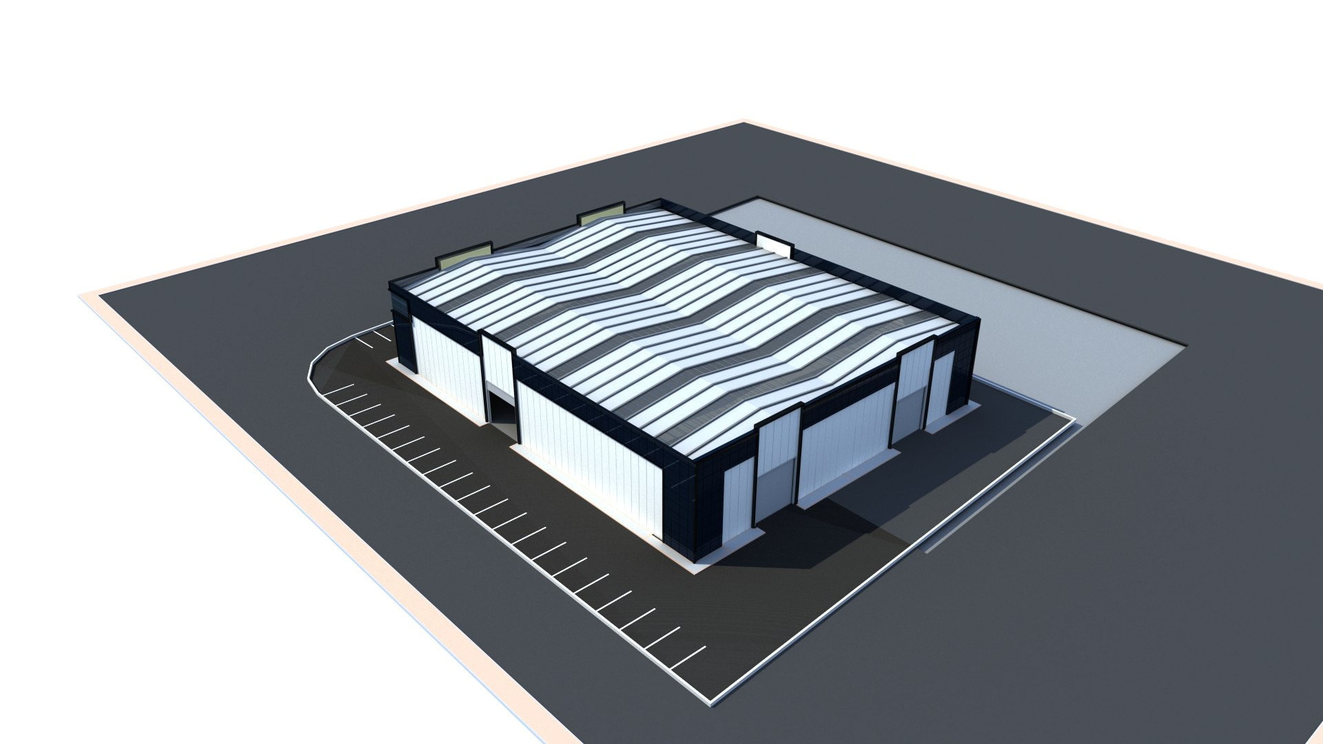 Generic Industrial Factory Building 3D Model - TurboSquid 2132778