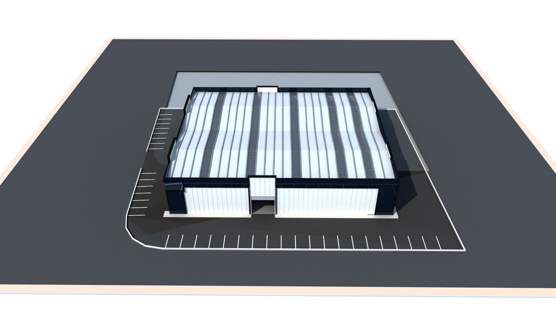 Generic Industrial Factory Building 3D Model - TurboSquid 2132778