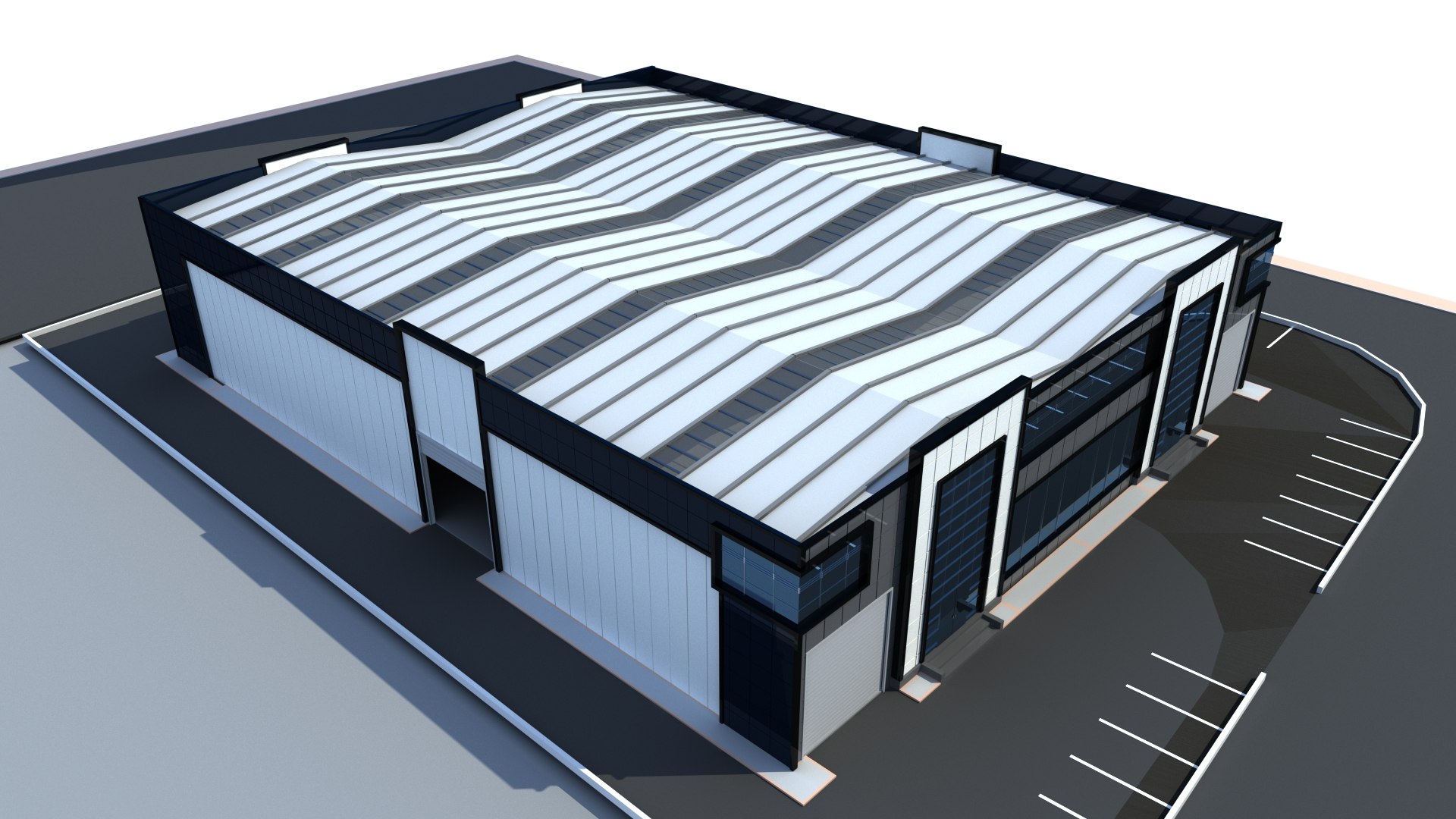 Generic Industrial Factory Building 3D Model - TurboSquid 2132778